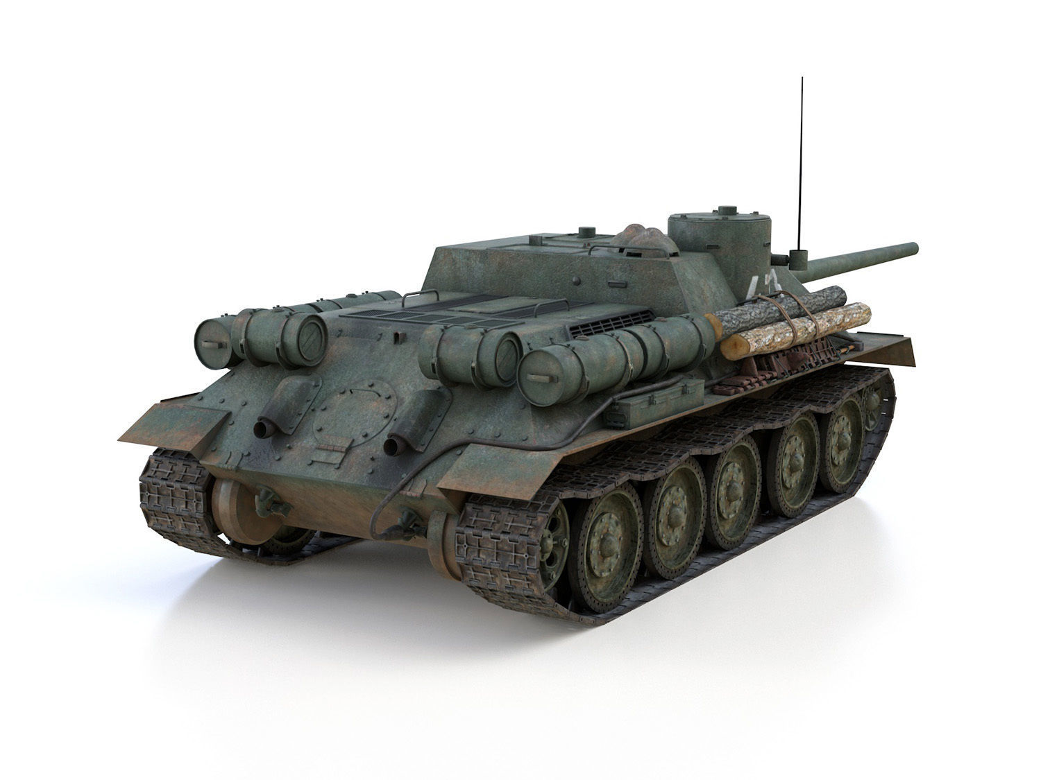 SU-100 - 433 - Soviet Tank Destroyer 3D model | CGTrader