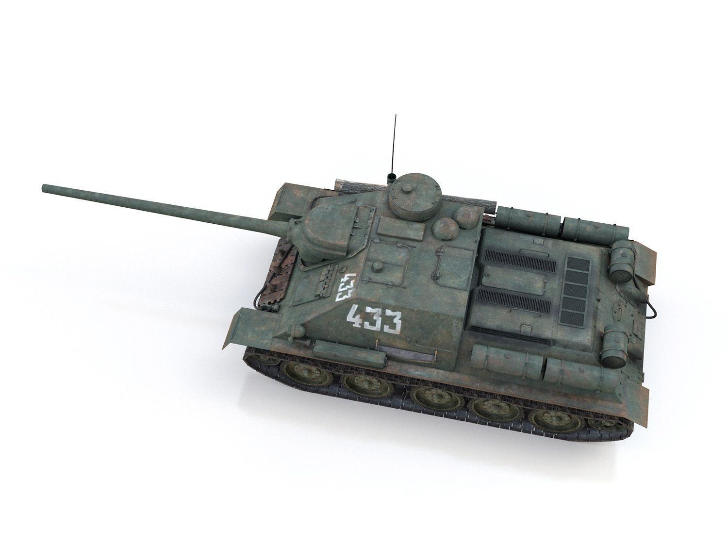 SU-100 - 433 - Soviet Tank Destroyer 3D model | CGTrader