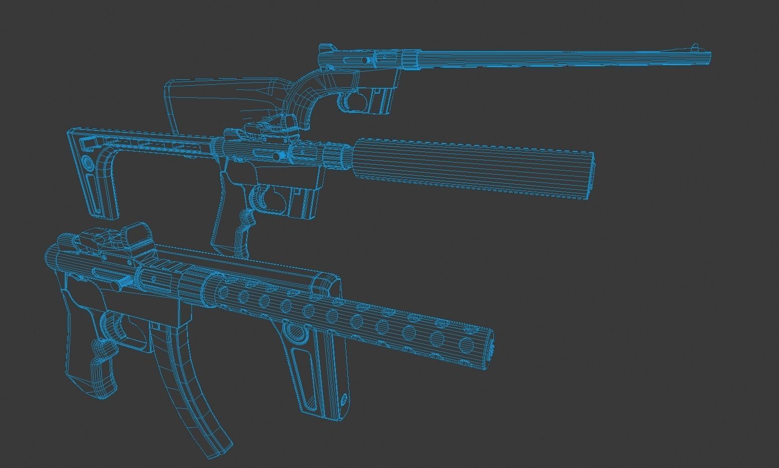 3D model AR-7 Explorer Rifle 3 variants VR / AR / low-poly | CGTrader