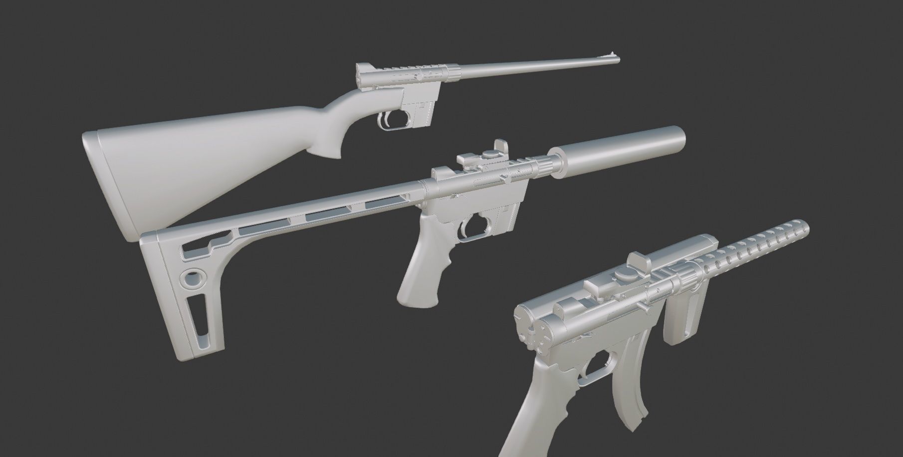 3D model AR-7 Explorer Rifle 3 variants VR / AR / low-poly | CGTrader