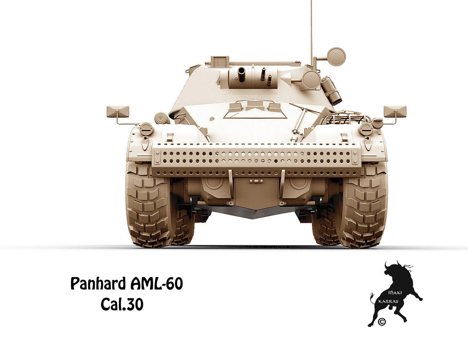 Panhard AML-60 Cal30 3D Model .max .obj .fbx - CGTrader.com
