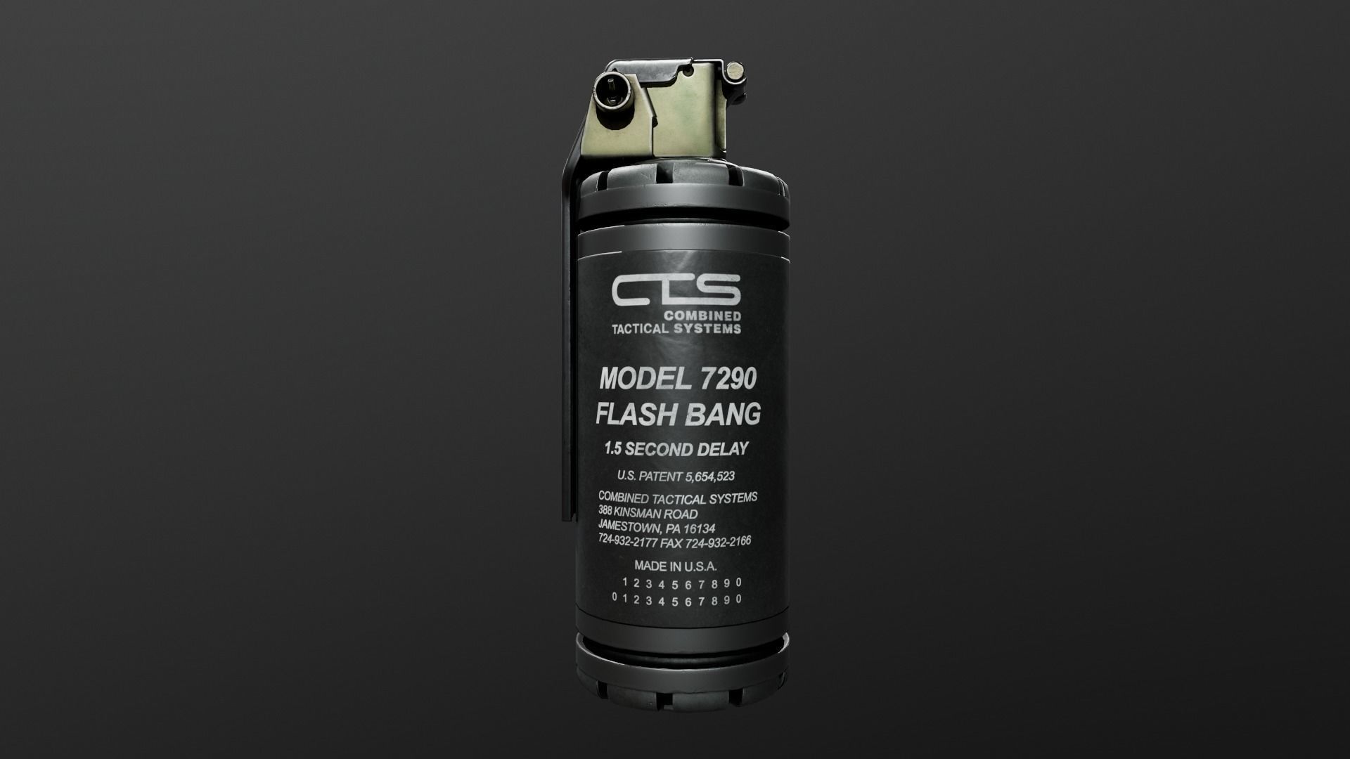 3D model CTS 7290 Flash Bang Grenade VR / AR / low-poly | CGTrader
