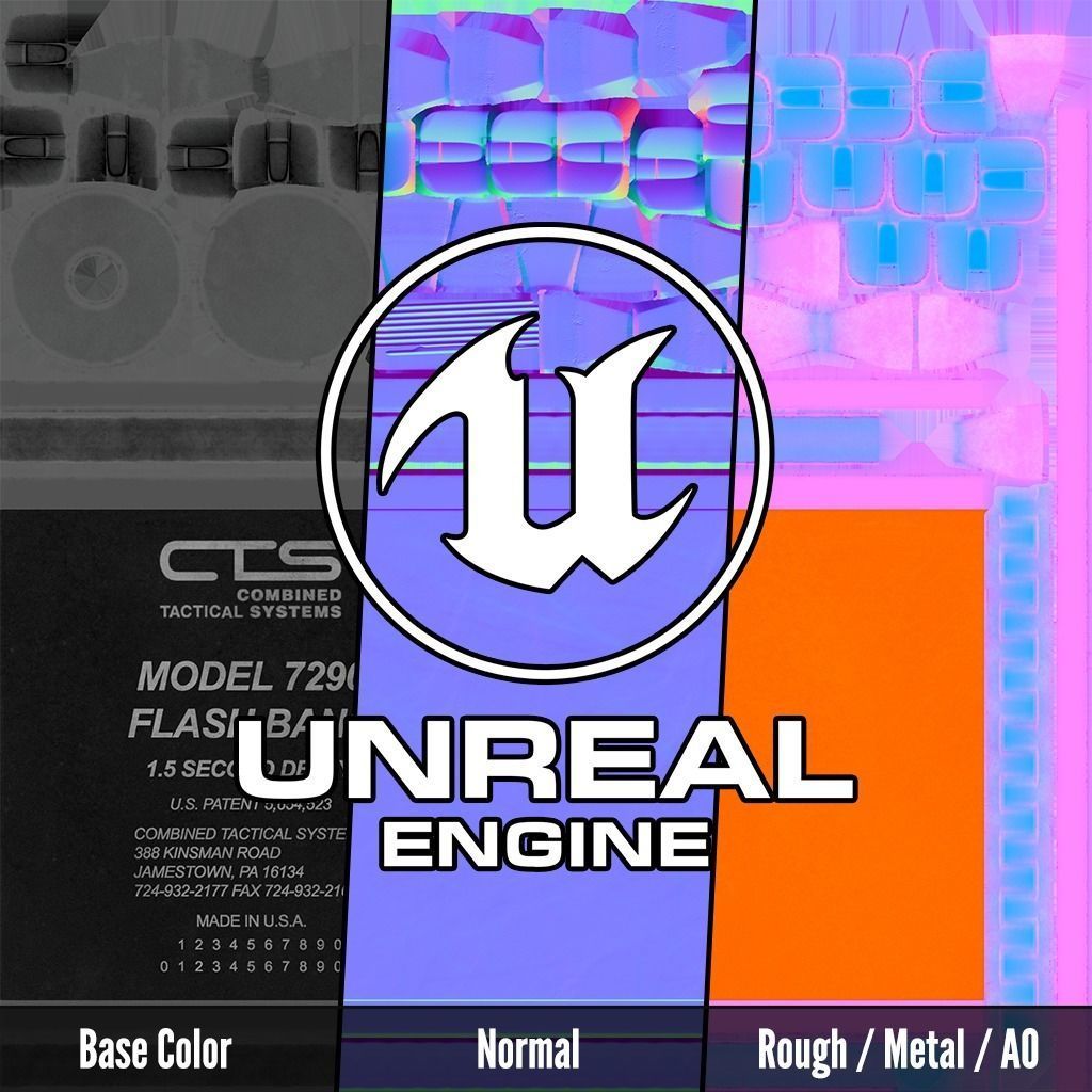 3D model CTS 7290 Flash Bang Grenade VR / AR / low-poly | CGTrader