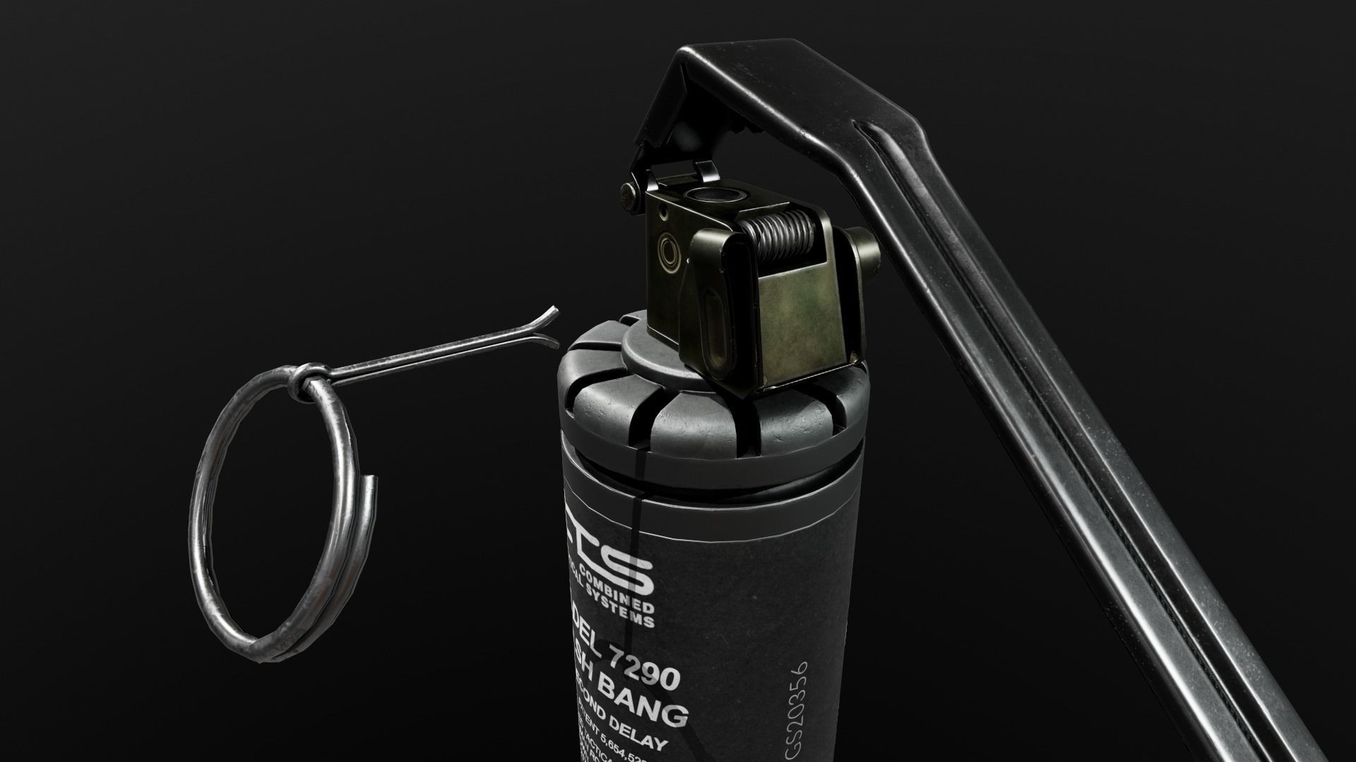 3D model CTS 7290 Flash Bang Grenade VR / AR / low-poly | CGTrader