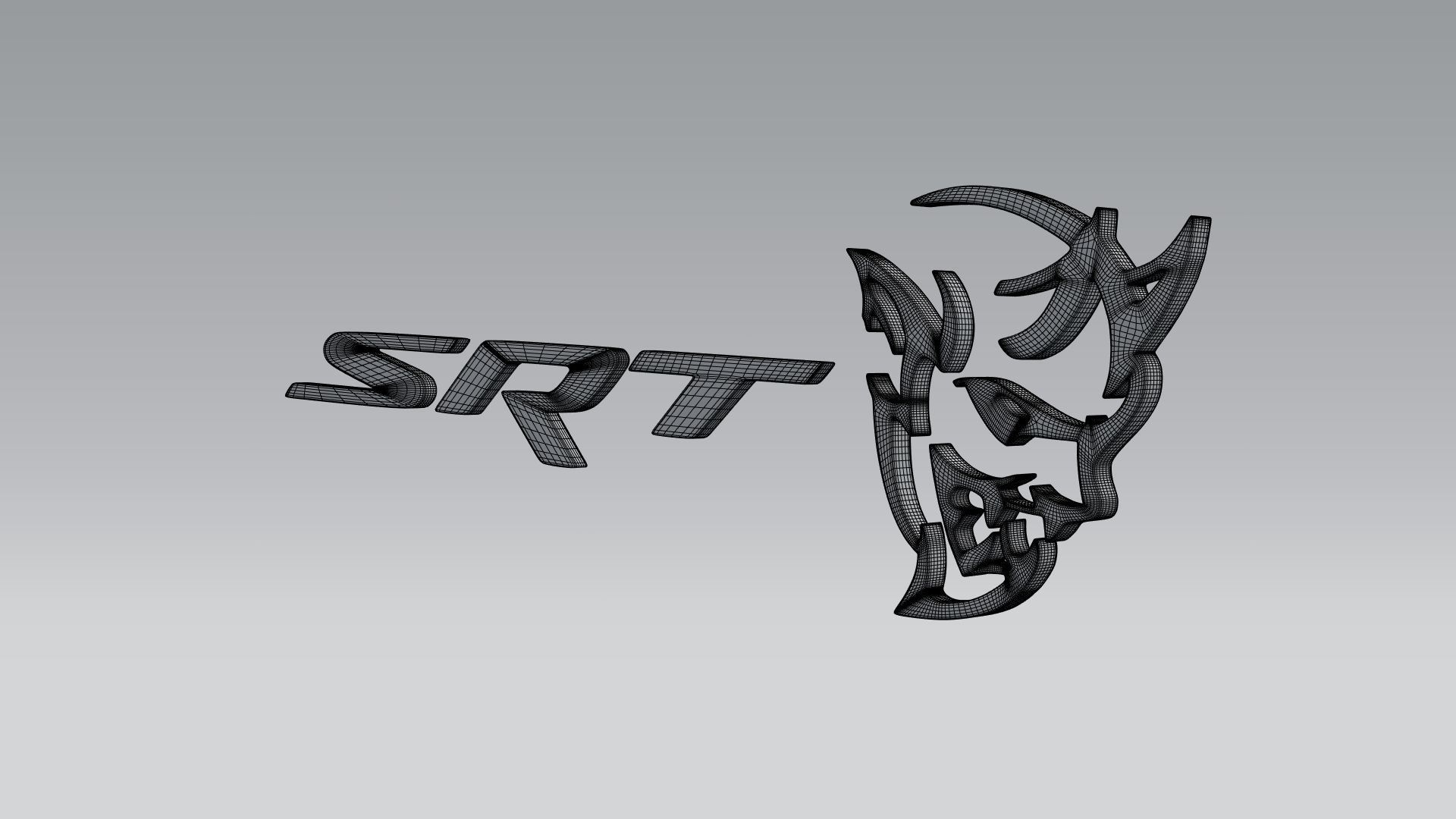 SRT demon logo 3D model | CGTrader