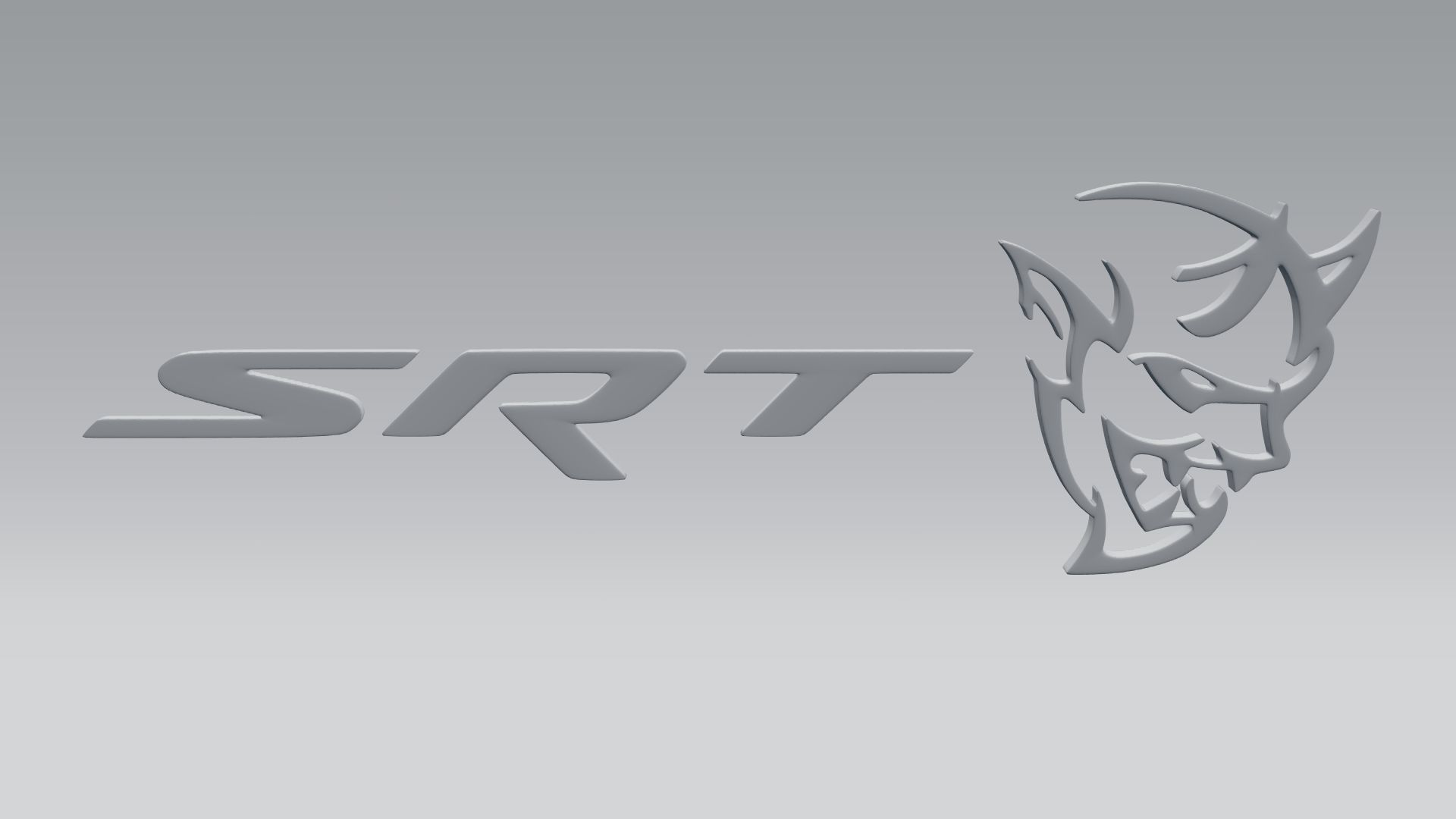 SRT demon logo 3D model | CGTrader