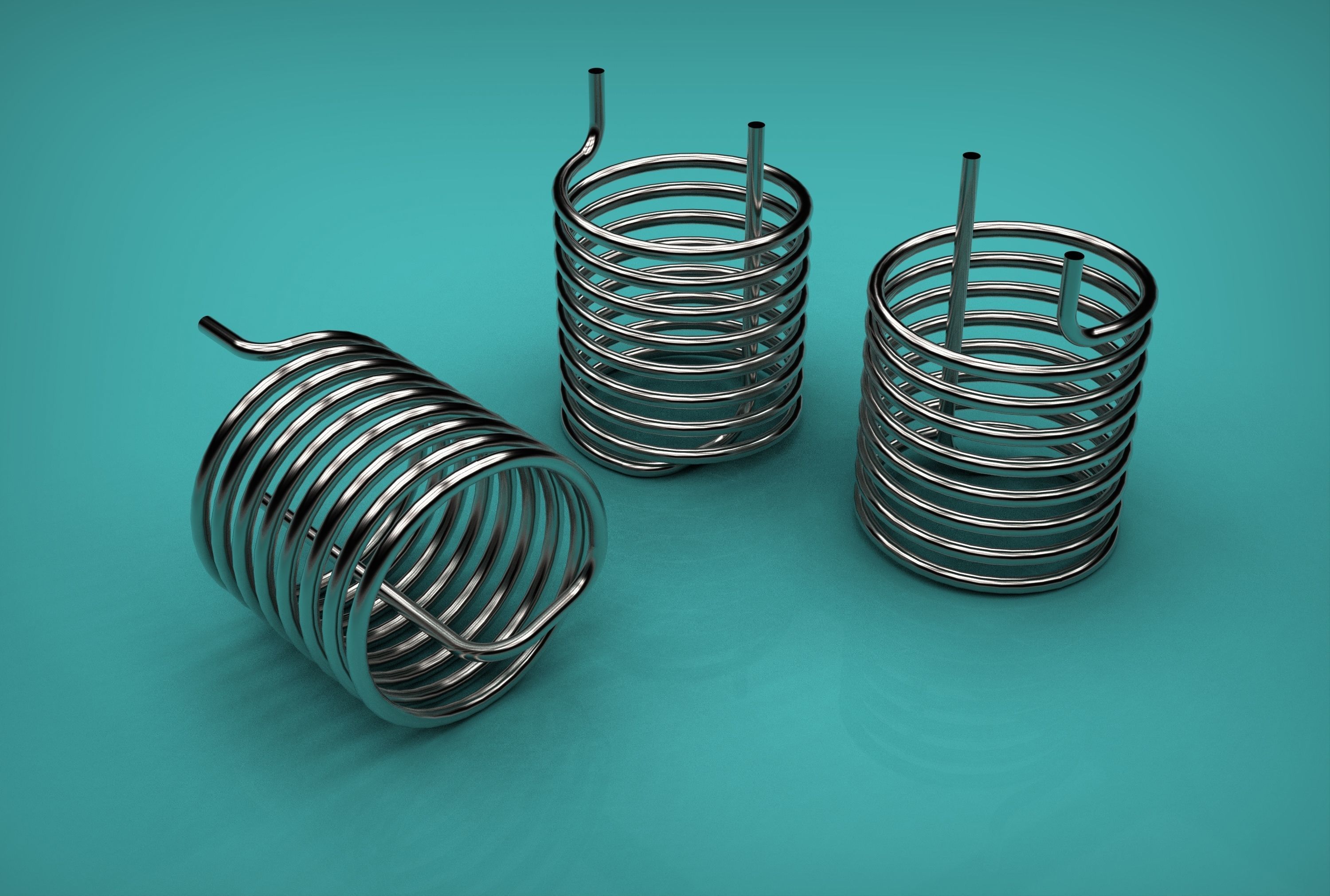 Helical pipe coil 3D model | CGTrader
