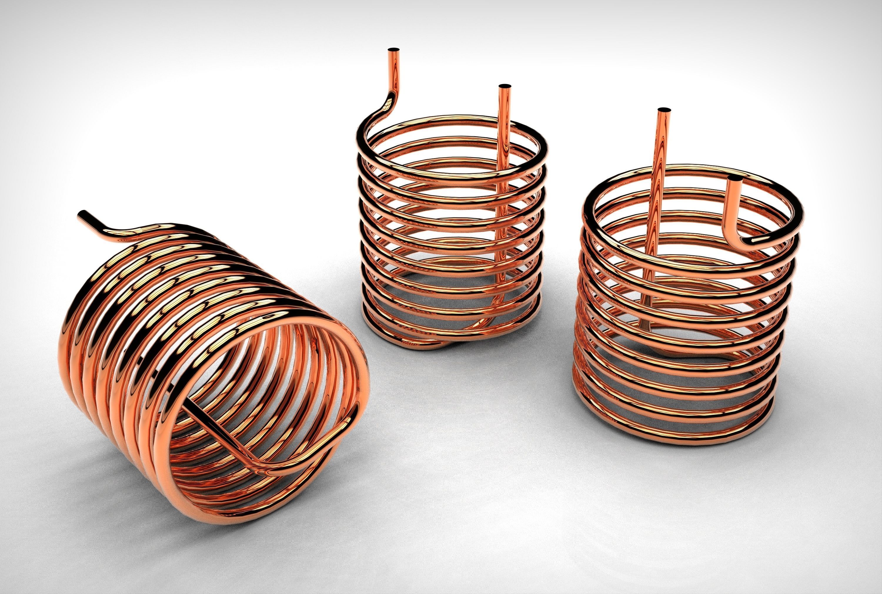 Helical pipe coil 3D model | CGTrader