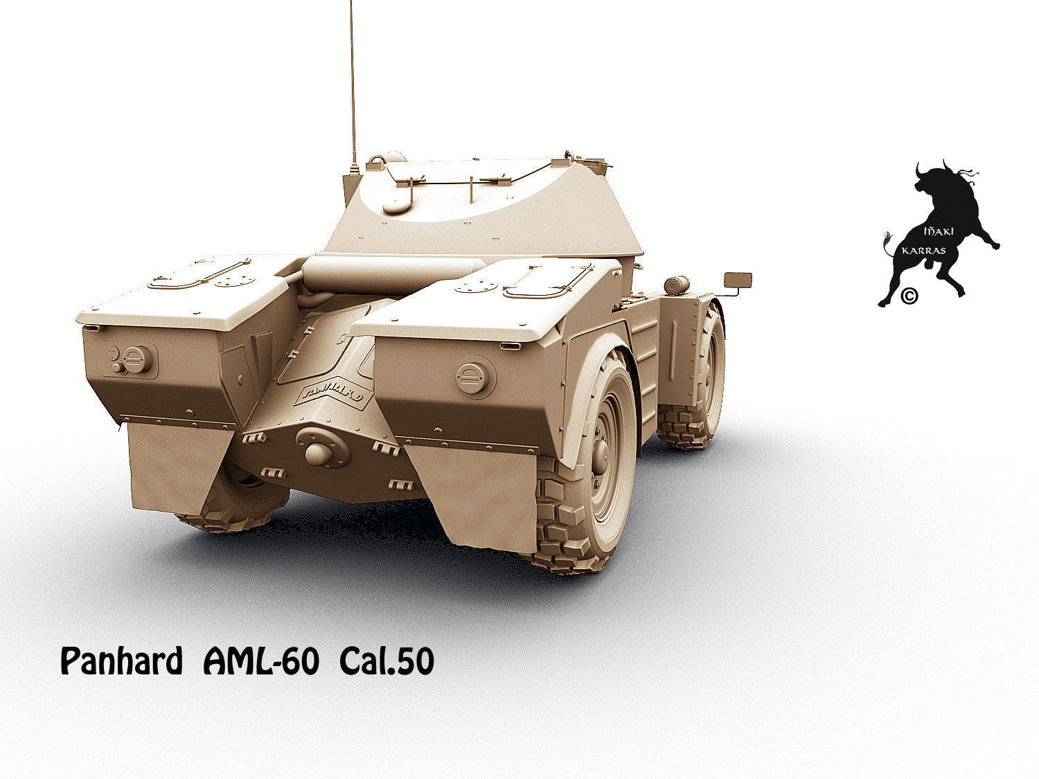 Panhard AML-60 Cal50 3D Model .max .obj .fbx - CGTrader.com