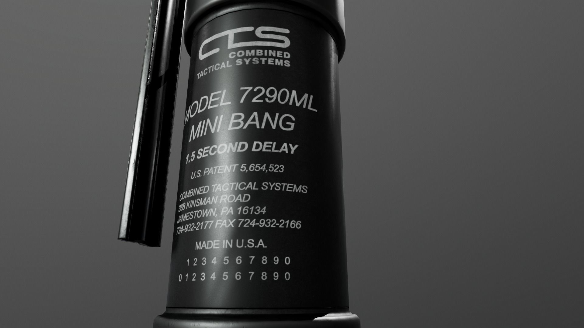 3D model CTS 7290ML Mini Flash Bang Grenade VR / AR / low-poly | CGTrader