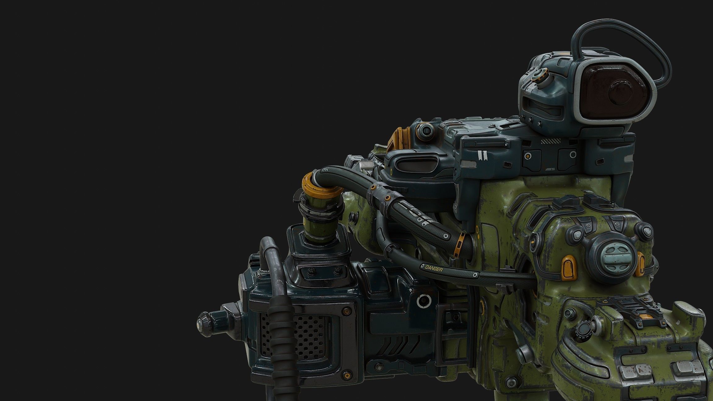 High poly detailed sci fi heavy assault weapon 3D model | CGTrader