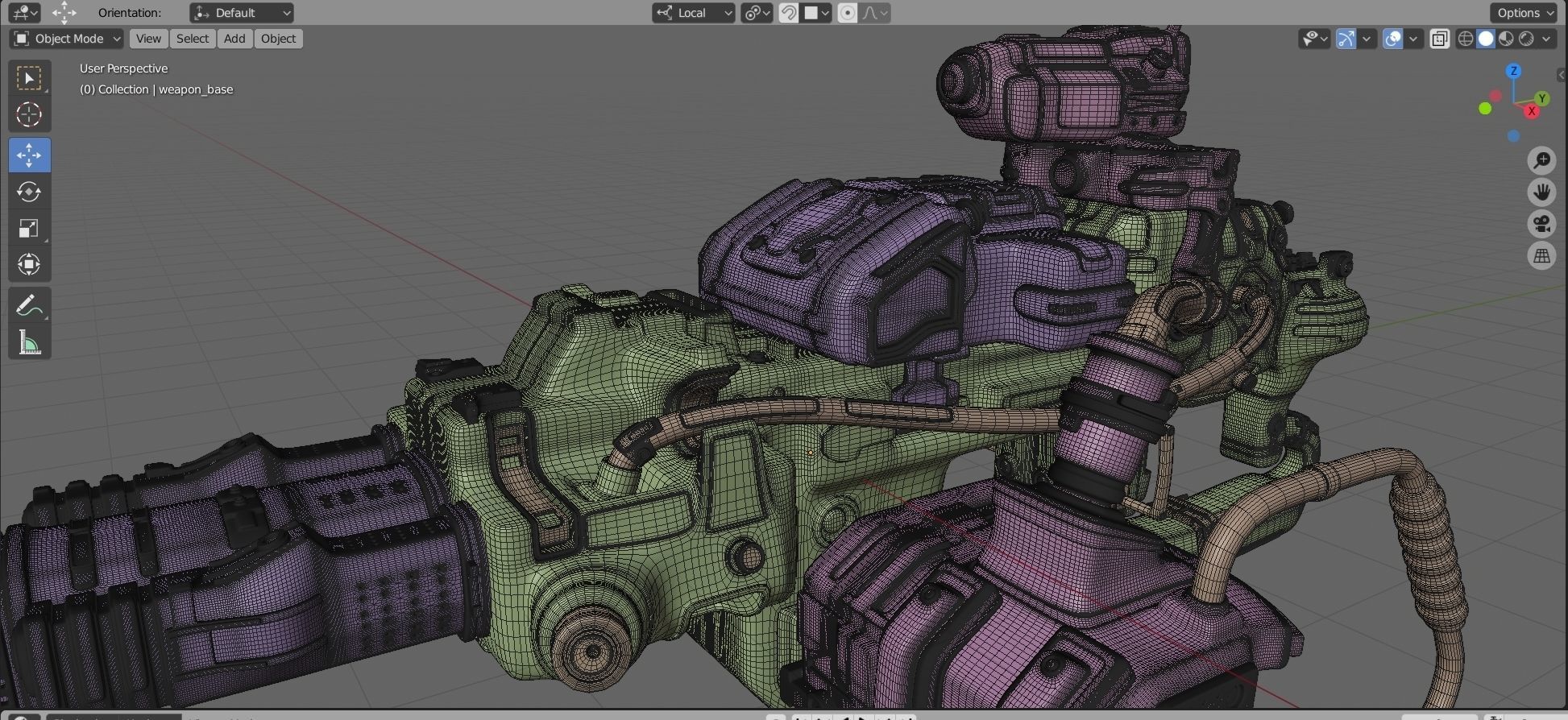 High poly detailed sci fi heavy assault weapon 3D model | CGTrader