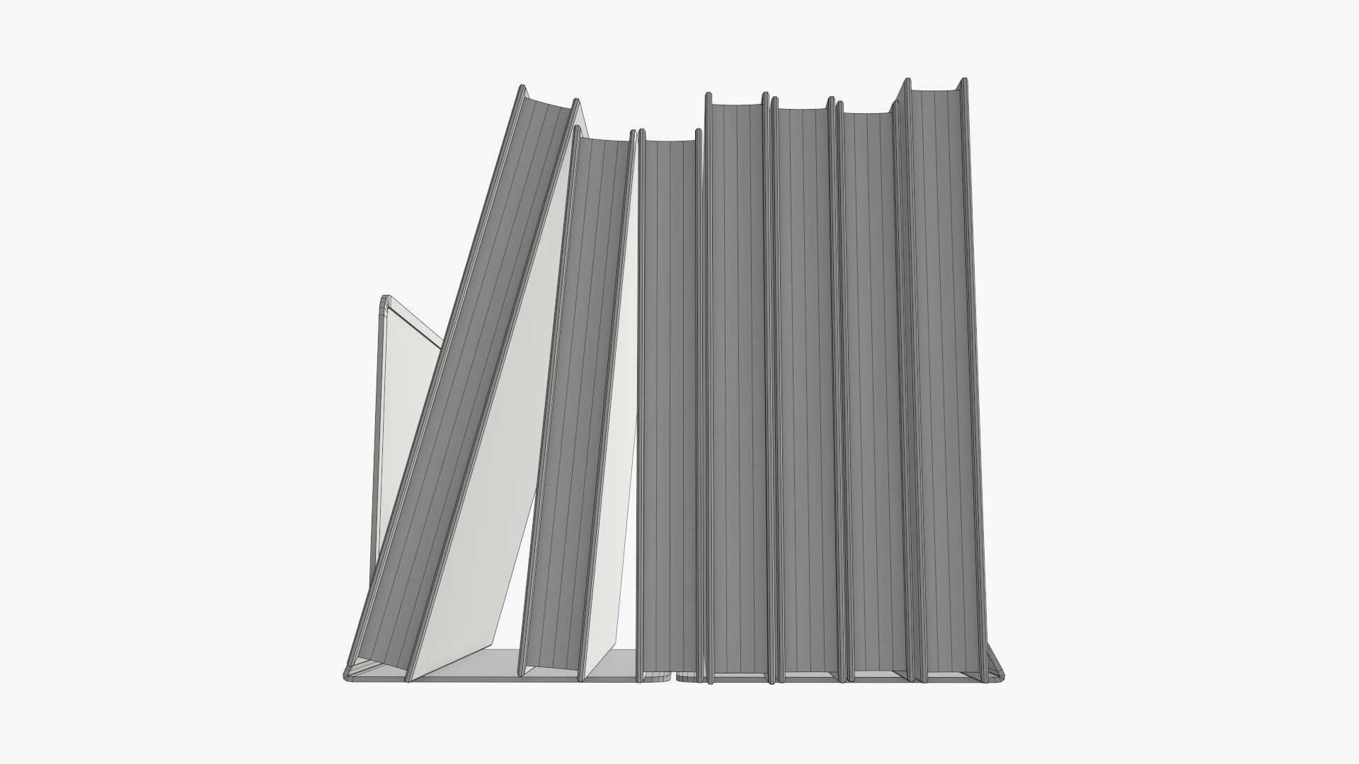 Book mesh holder with books 3D model | CGTrader