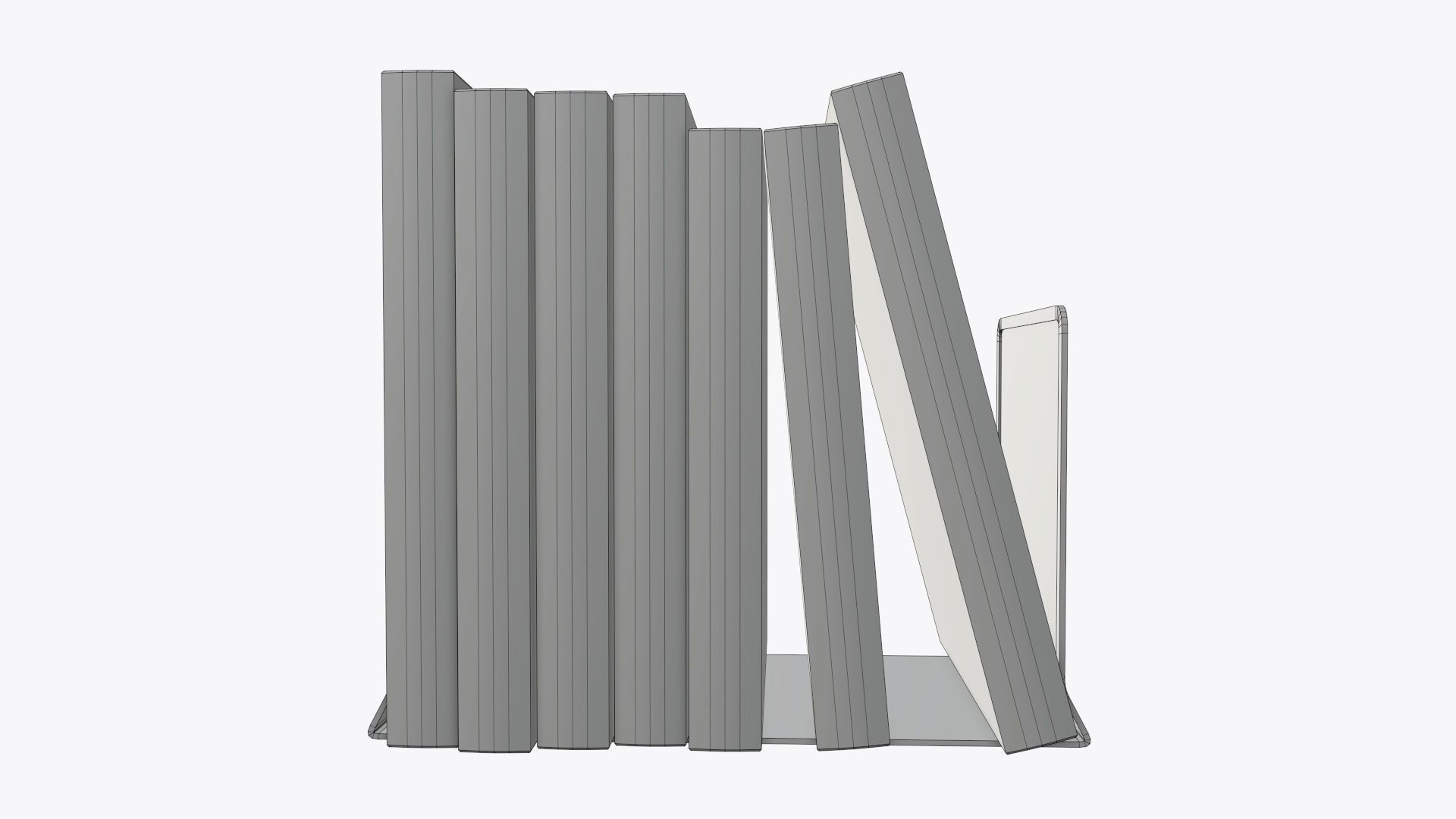 Book mesh holder with books 3D model | CGTrader