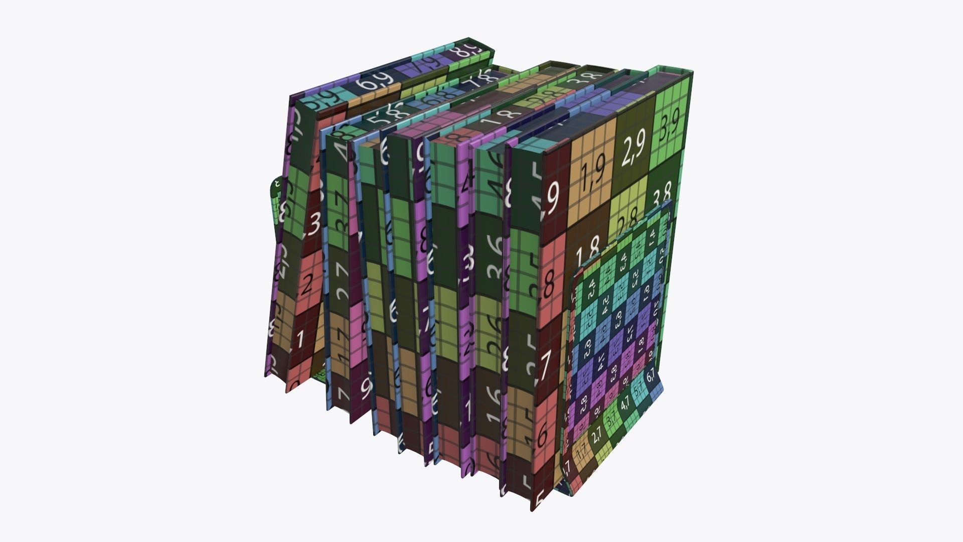 Book mesh holder with books 3D model | CGTrader