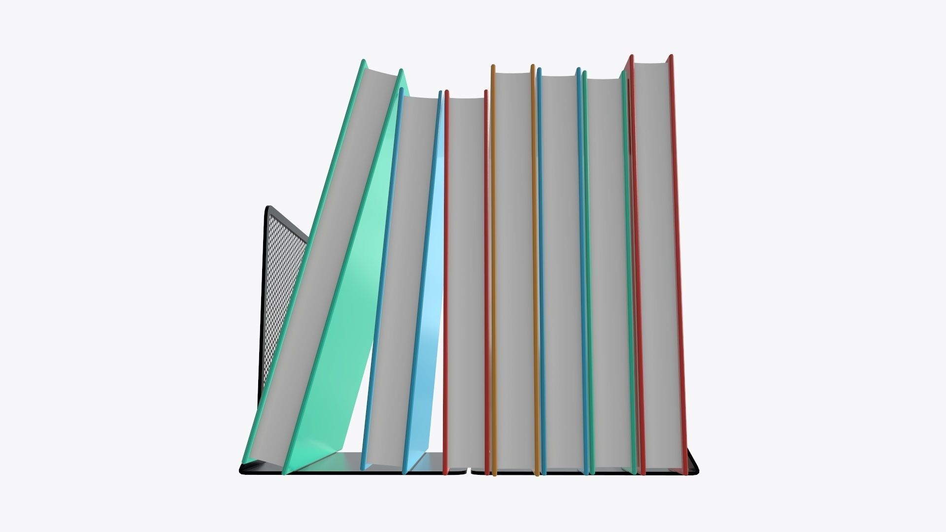 Book mesh holder with books 3D model | CGTrader