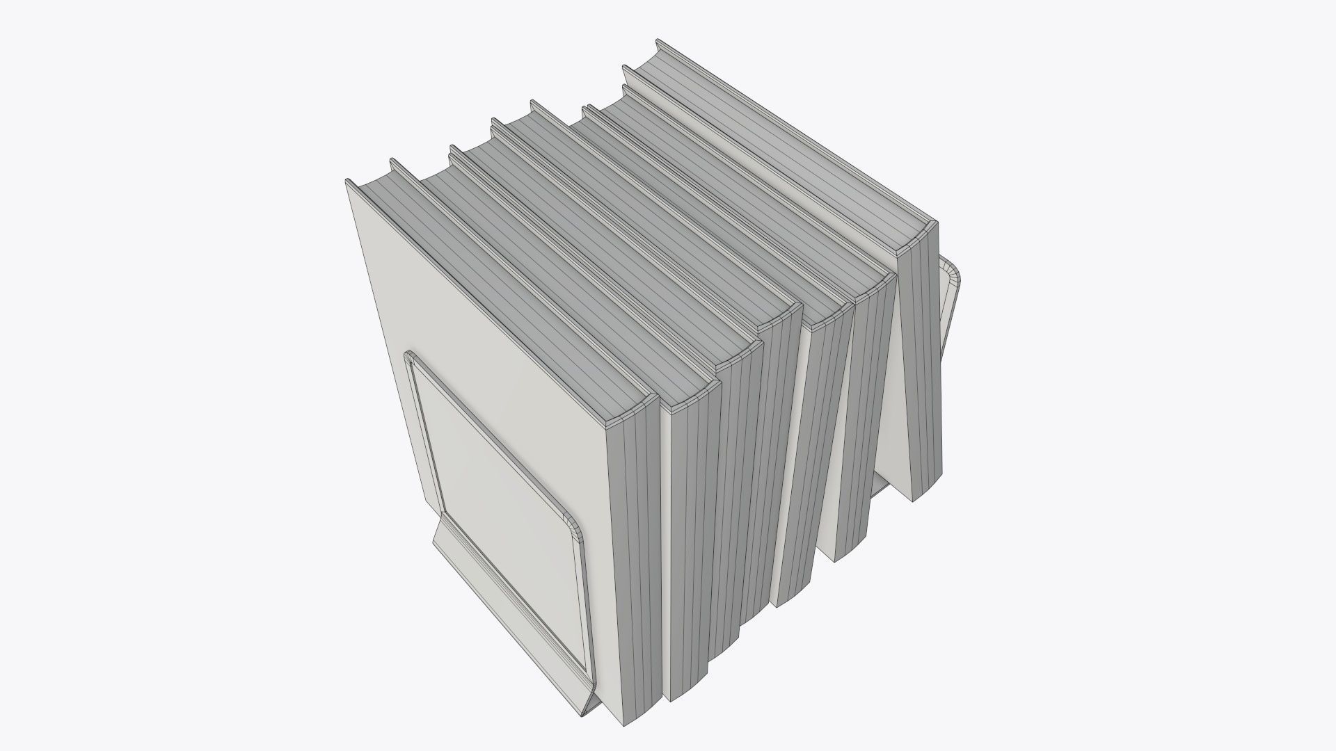 Book mesh holder with books 3D model | CGTrader