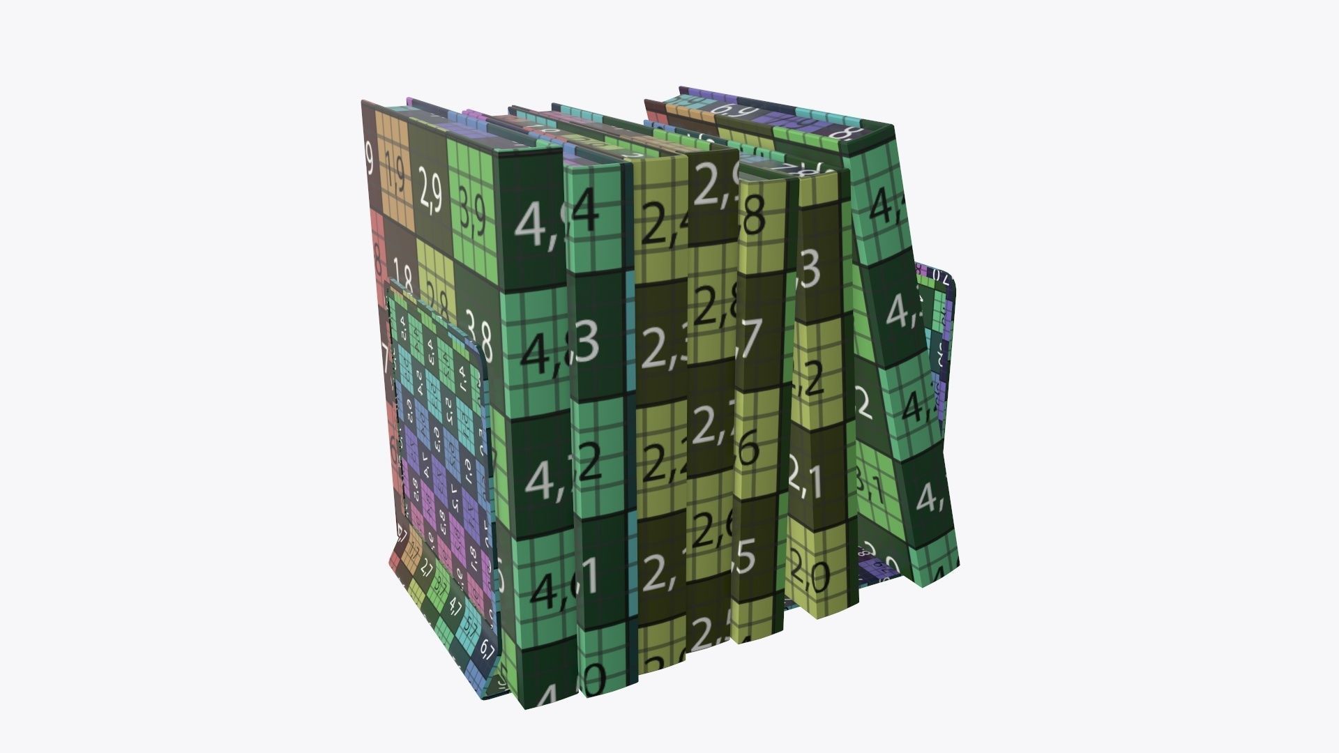 Book mesh holder with books 3D model | CGTrader