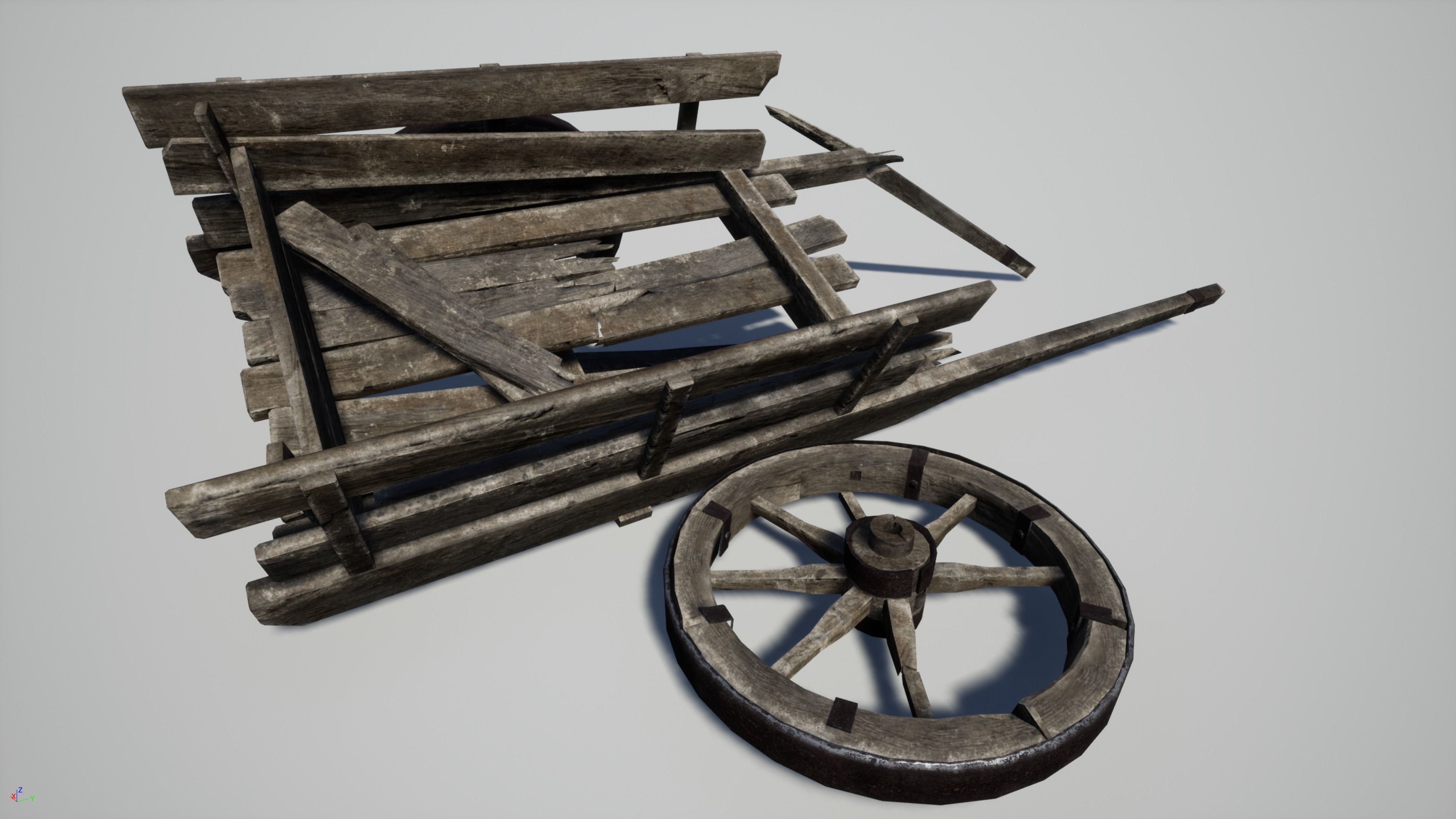 3D model Broken Cart VR / AR / low-poly | CGTrader