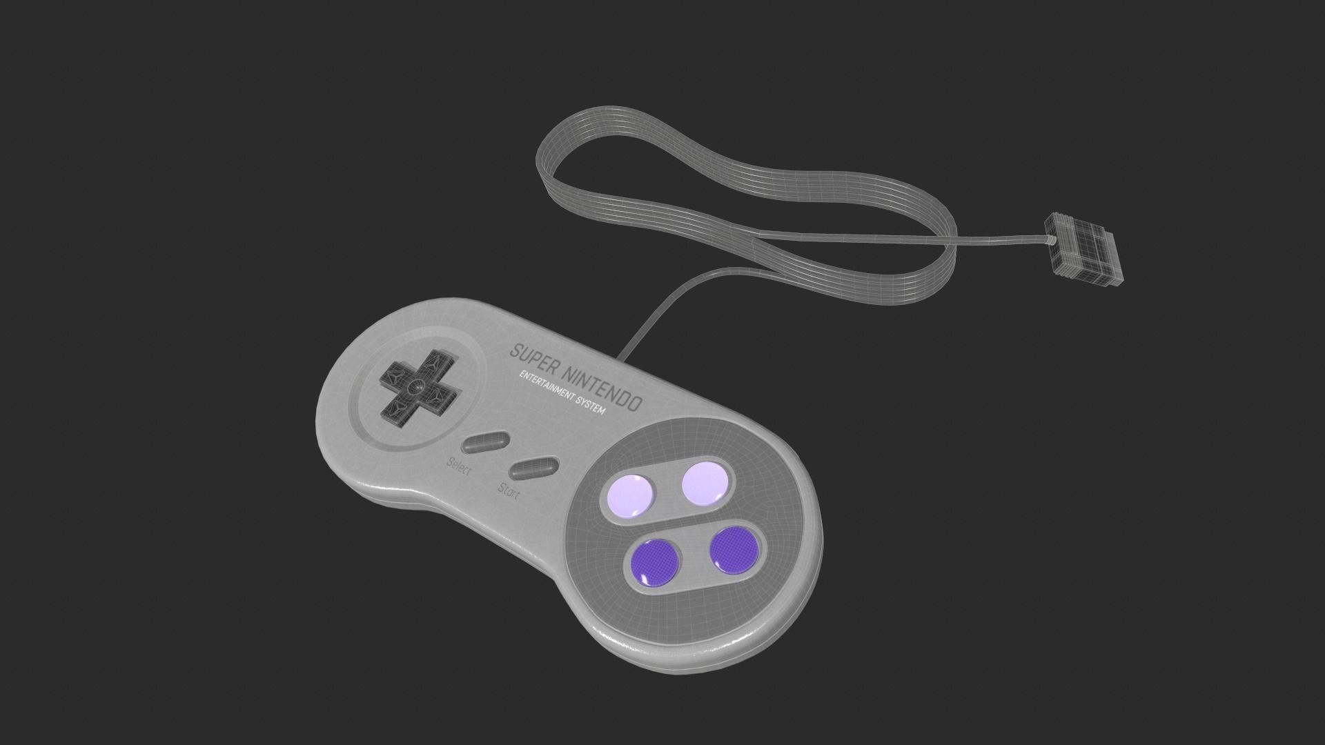 SNES Controller 3D model | CGTrader