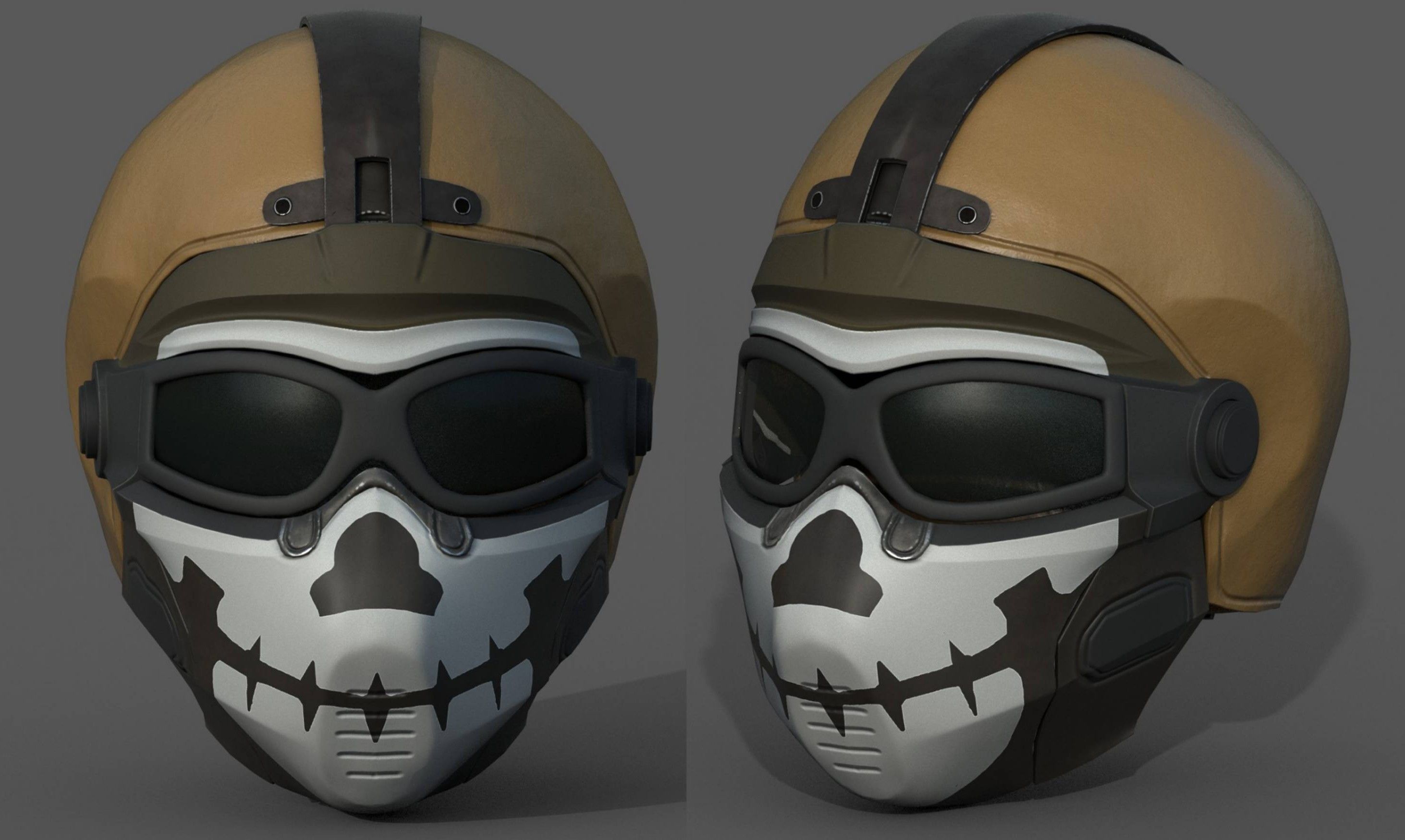 3D model Helmet scifi military combat soldier cyborg armor hats VR / AR ...