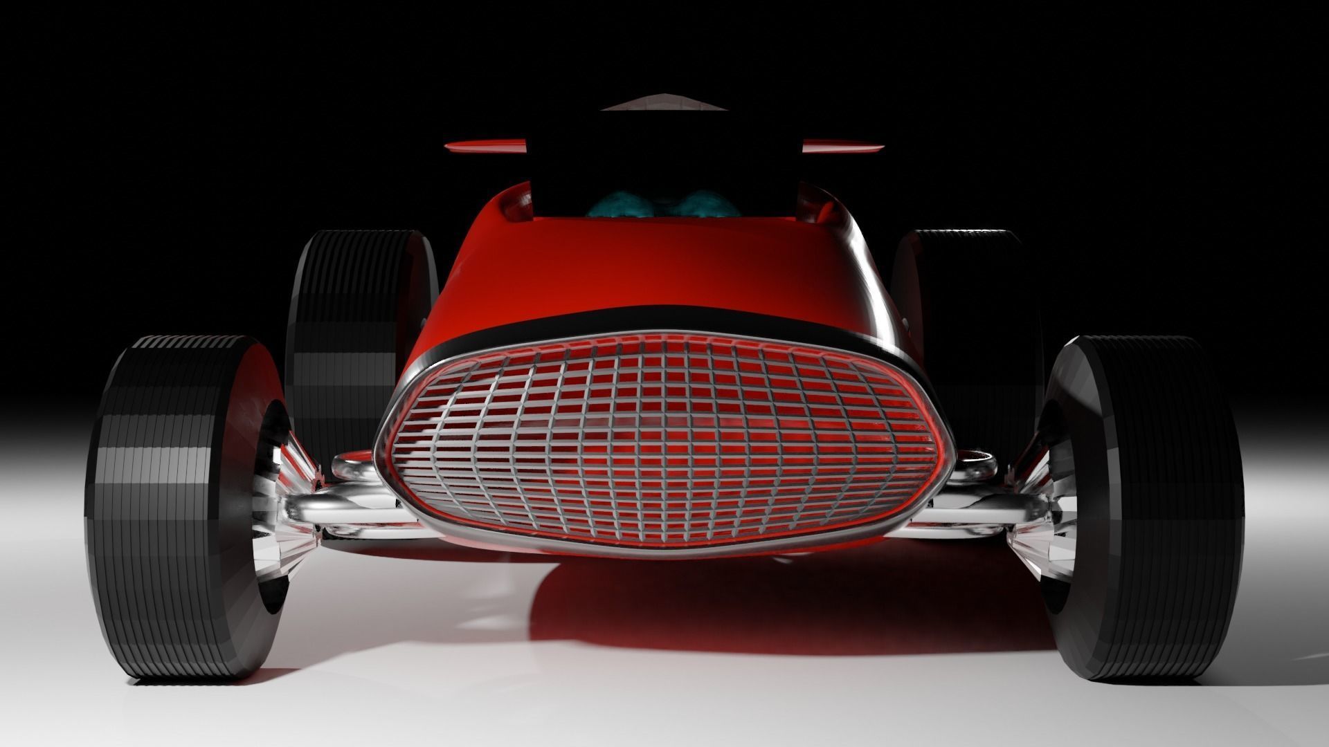 Stylized Red Car 3D model | CGTrader