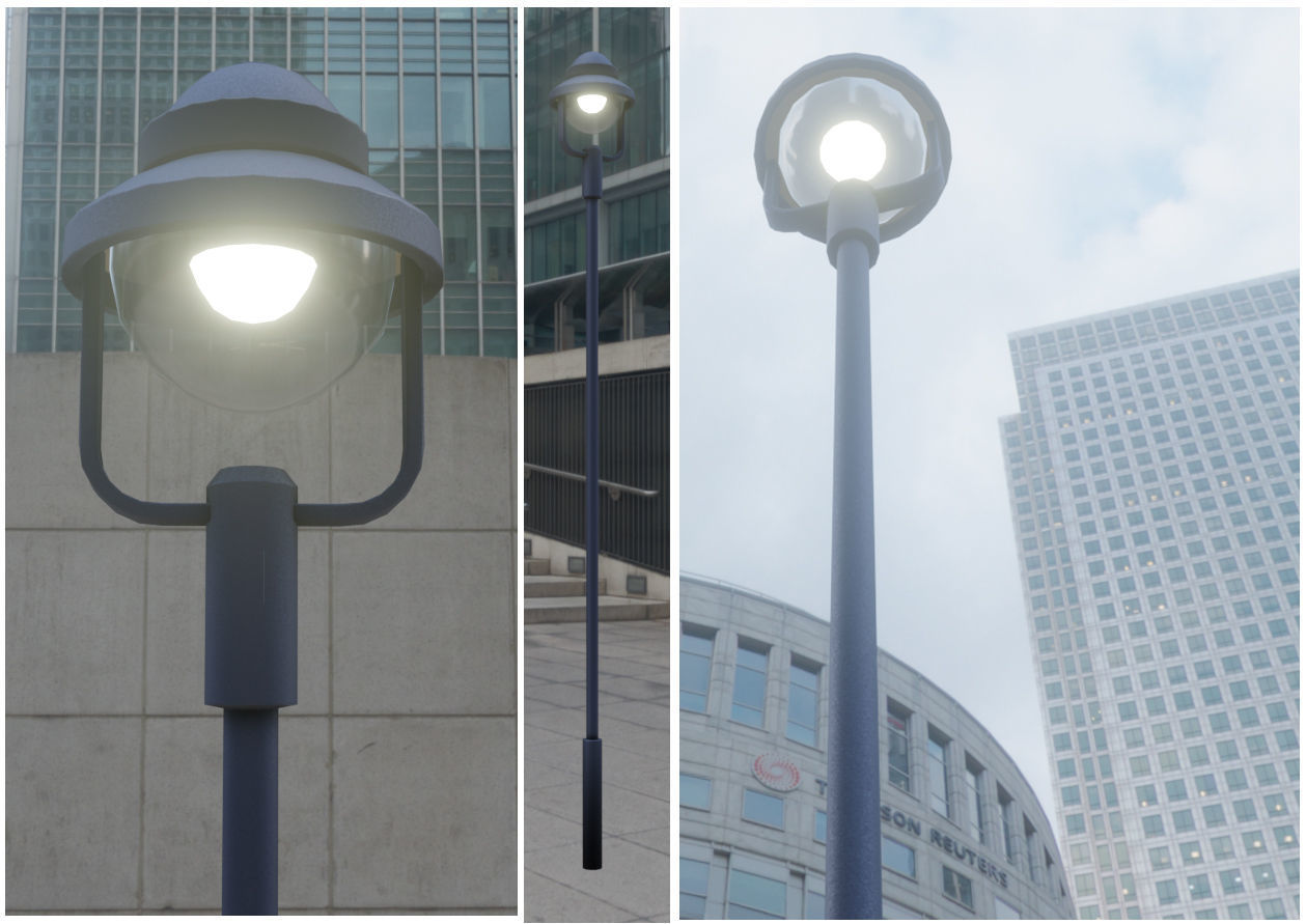 3D model Street Light 5 Low-Poly Version VR / AR / low-poly | CGTrader