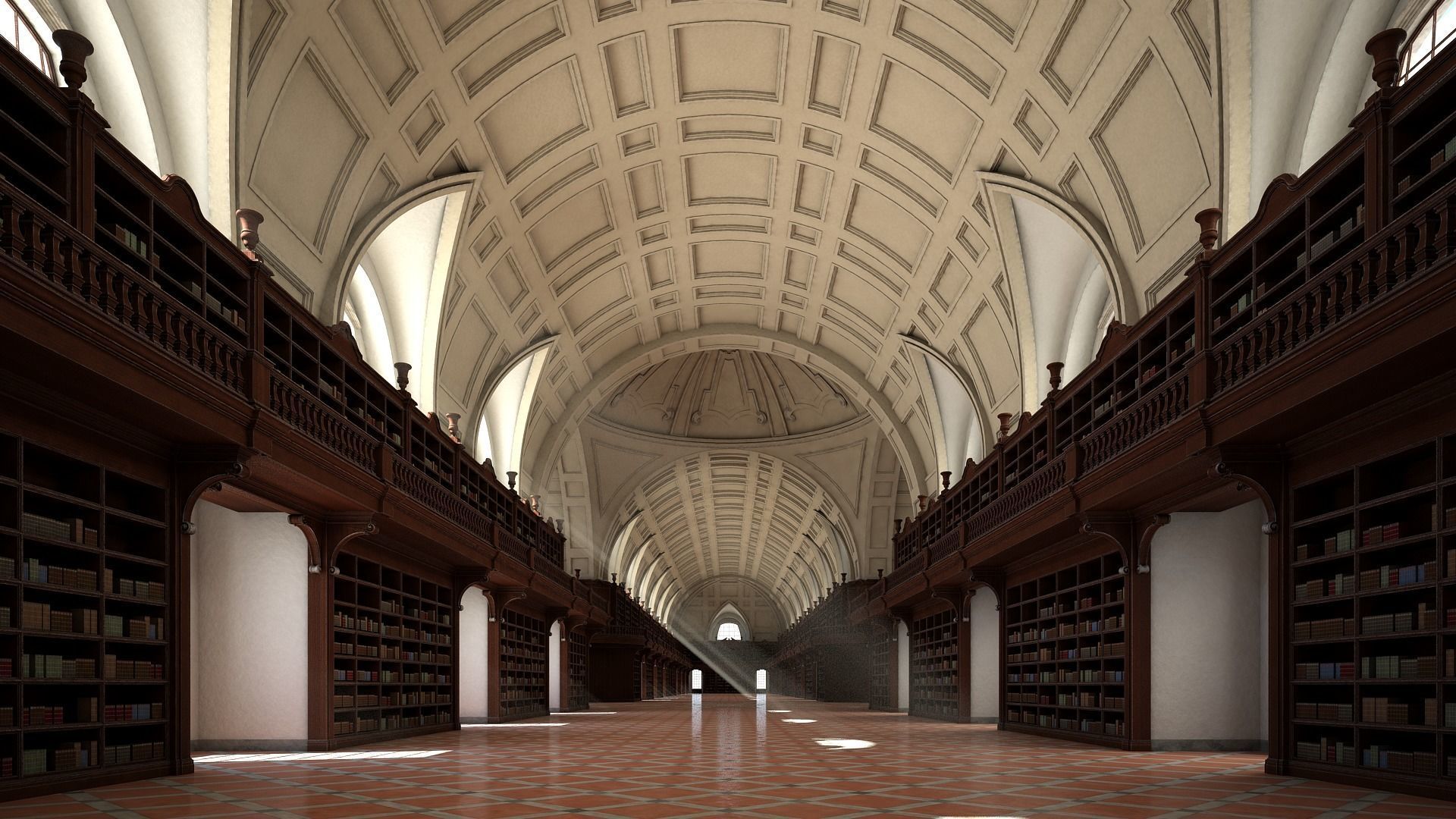 Old Library I 3D model | CGTrader