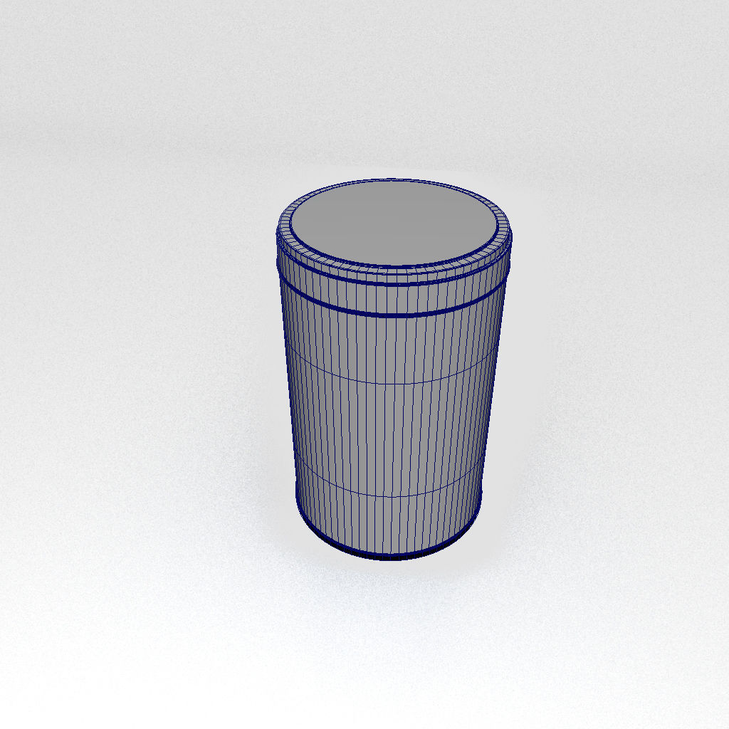 Container Tin Round 3D Assets 3D model | CGTrader
