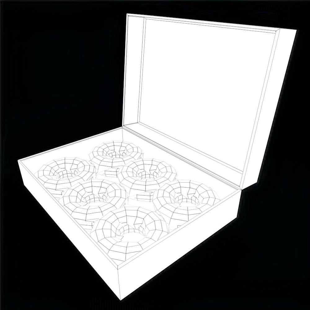 Donut Box 3D model | CGTrader