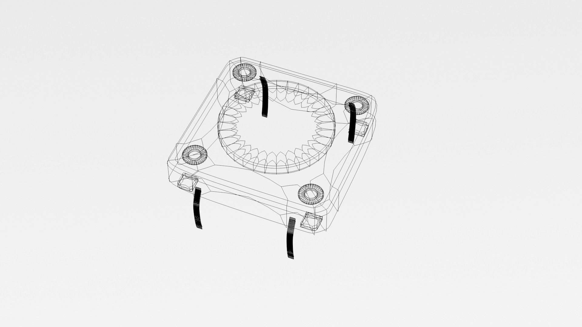 Electronic Push Button Switch 3D model | CGTrader