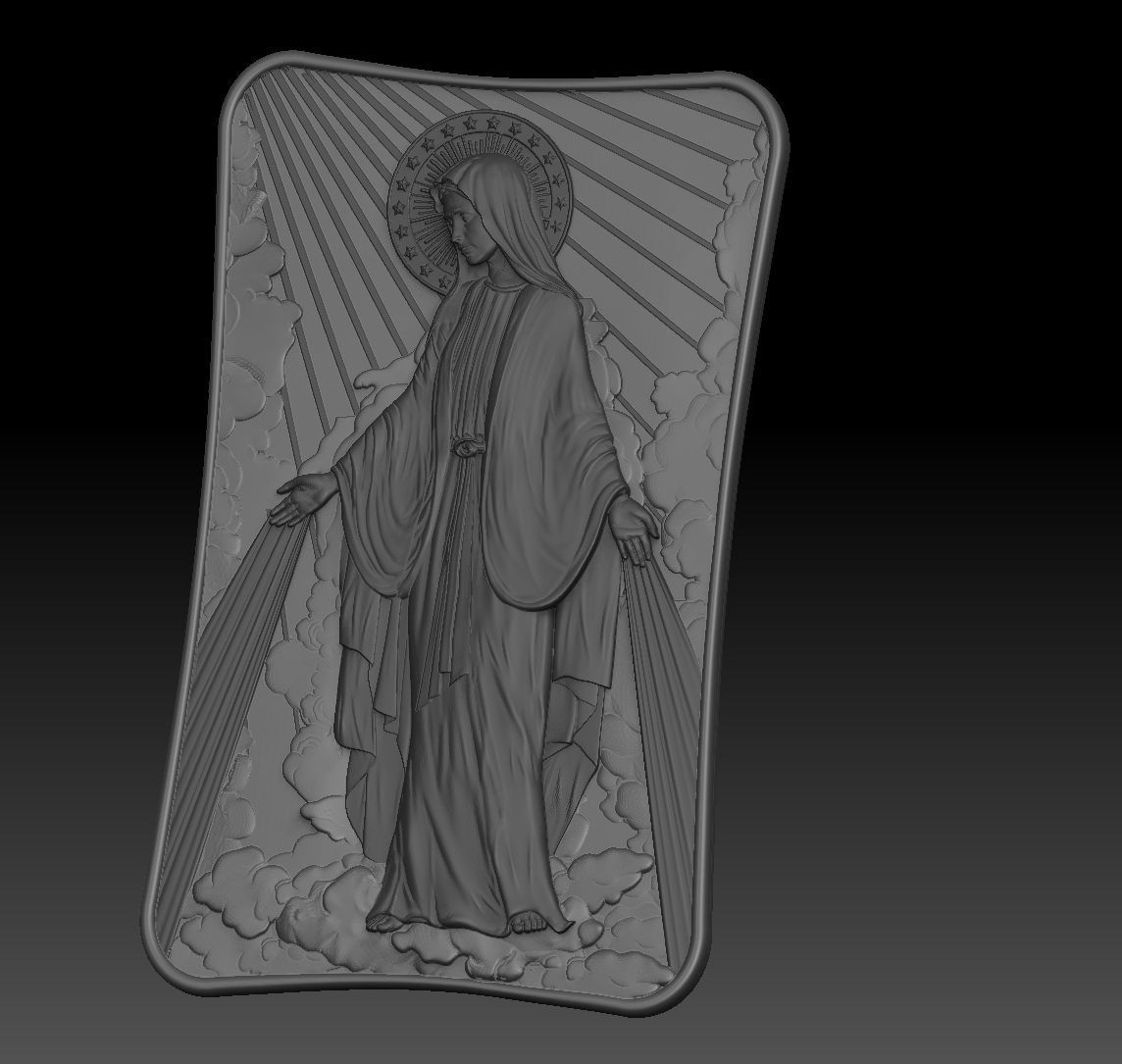 mother of Jesus Christ Mary Relief 3D model 3D printable | CGTrader