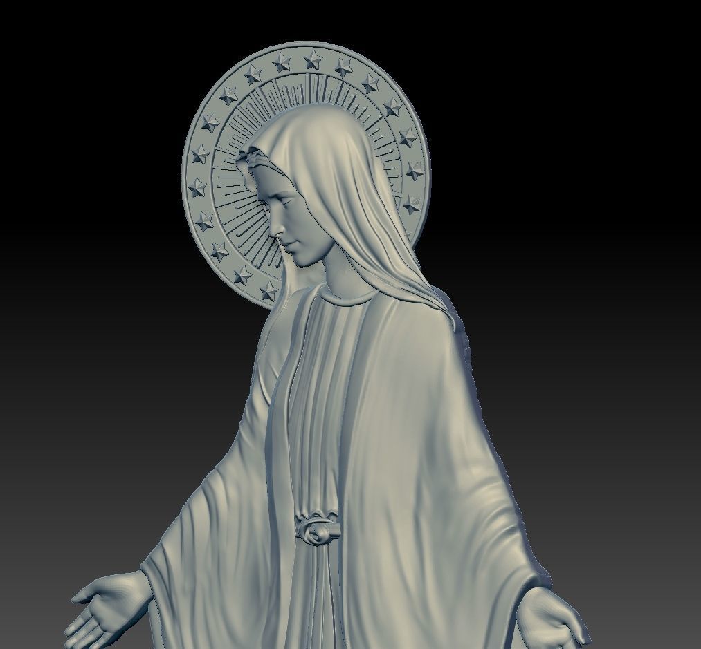 mother of Jesus Christ Mary Relief 3D model 3D printable | CGTrader