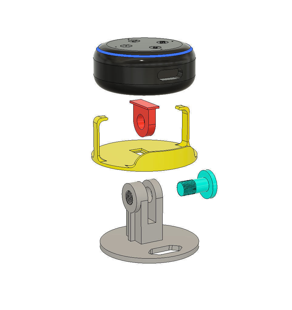 Amazon Alexa ECHO DOT 3 HOLDER 3D model 3D printable | CGTrader