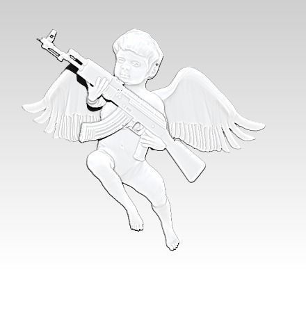Cupid AK 47 3D model 3D printable | CGTrader