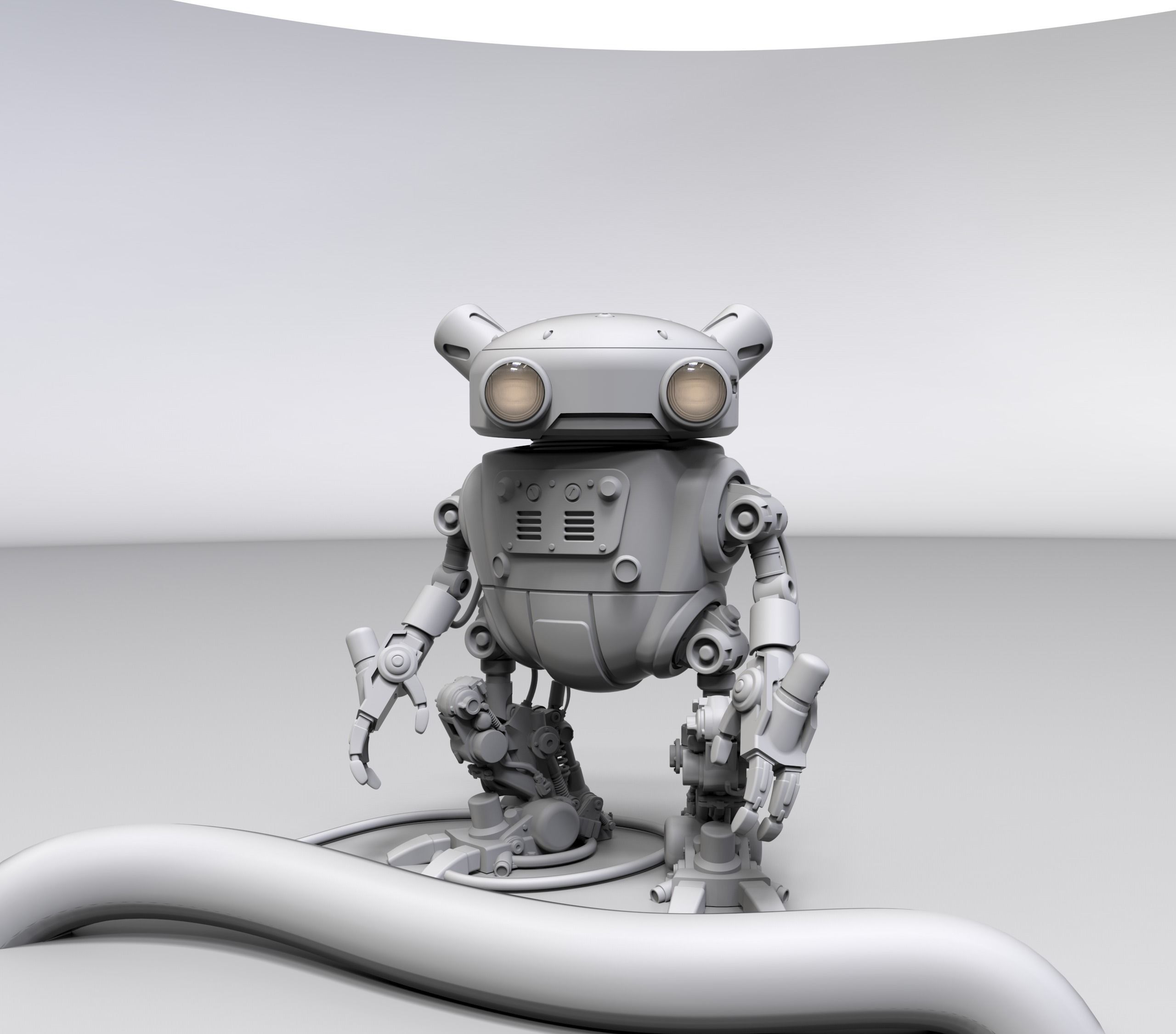 The robot 3D model 3D printable | CGTrader