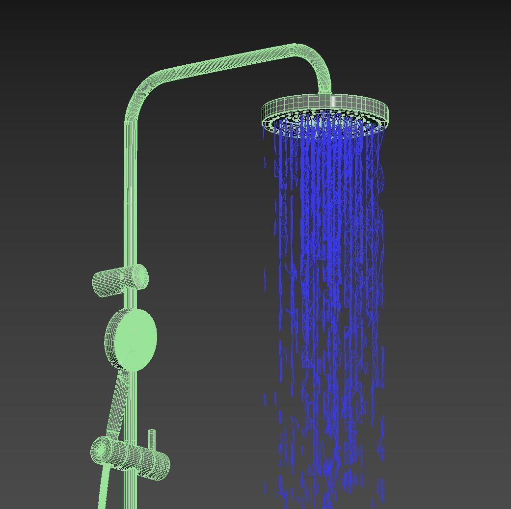 Realistic Shower Water Animated 3D model animated | CGTrader