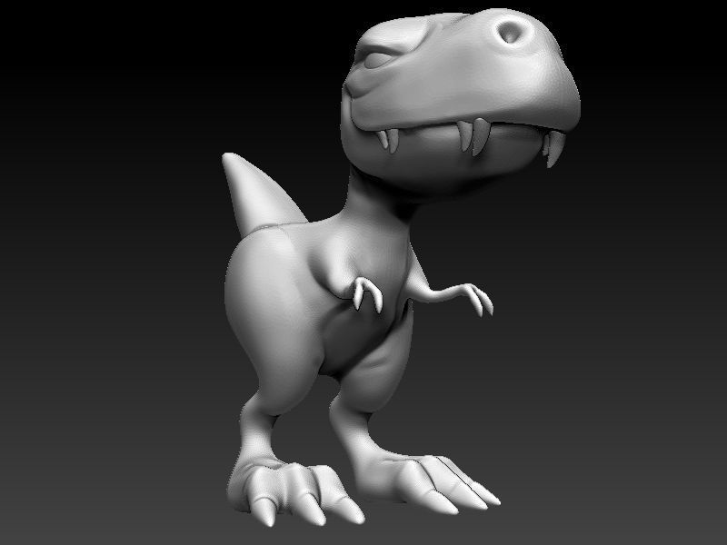 stylized dinosaur free 3D model animated rigged | CGTrader