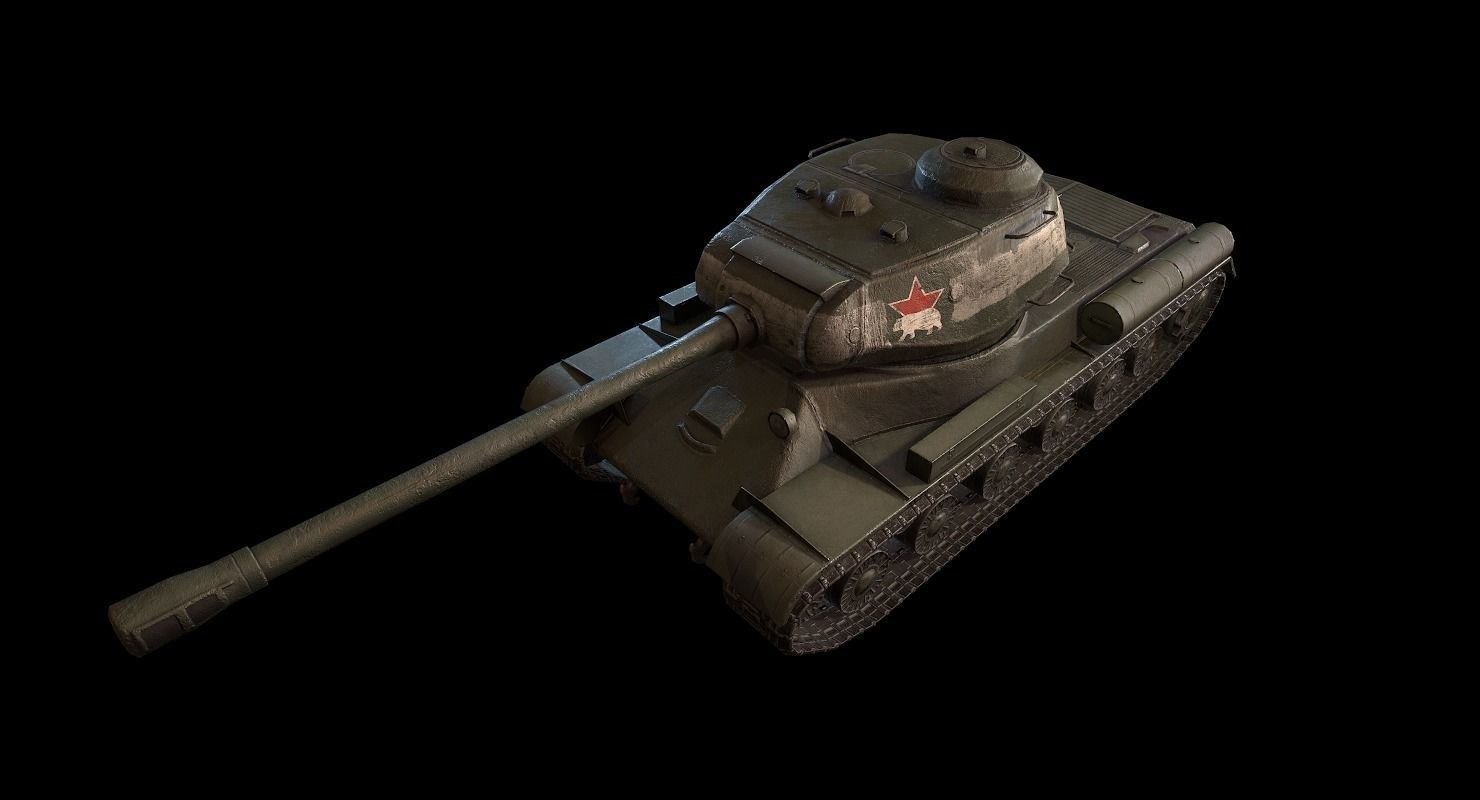 3D model IS2-2 Soviet PBR Unity Game Ready tank model VR / AR / low ...