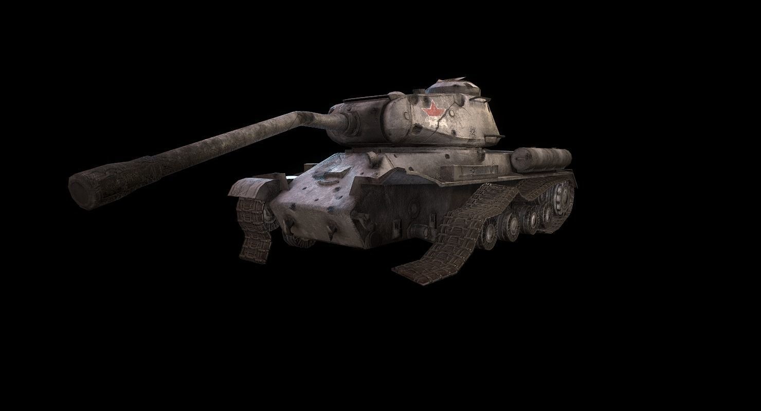 3D model IS2-2 Soviet PBR Unity Game Ready tank model VR / AR / low ...