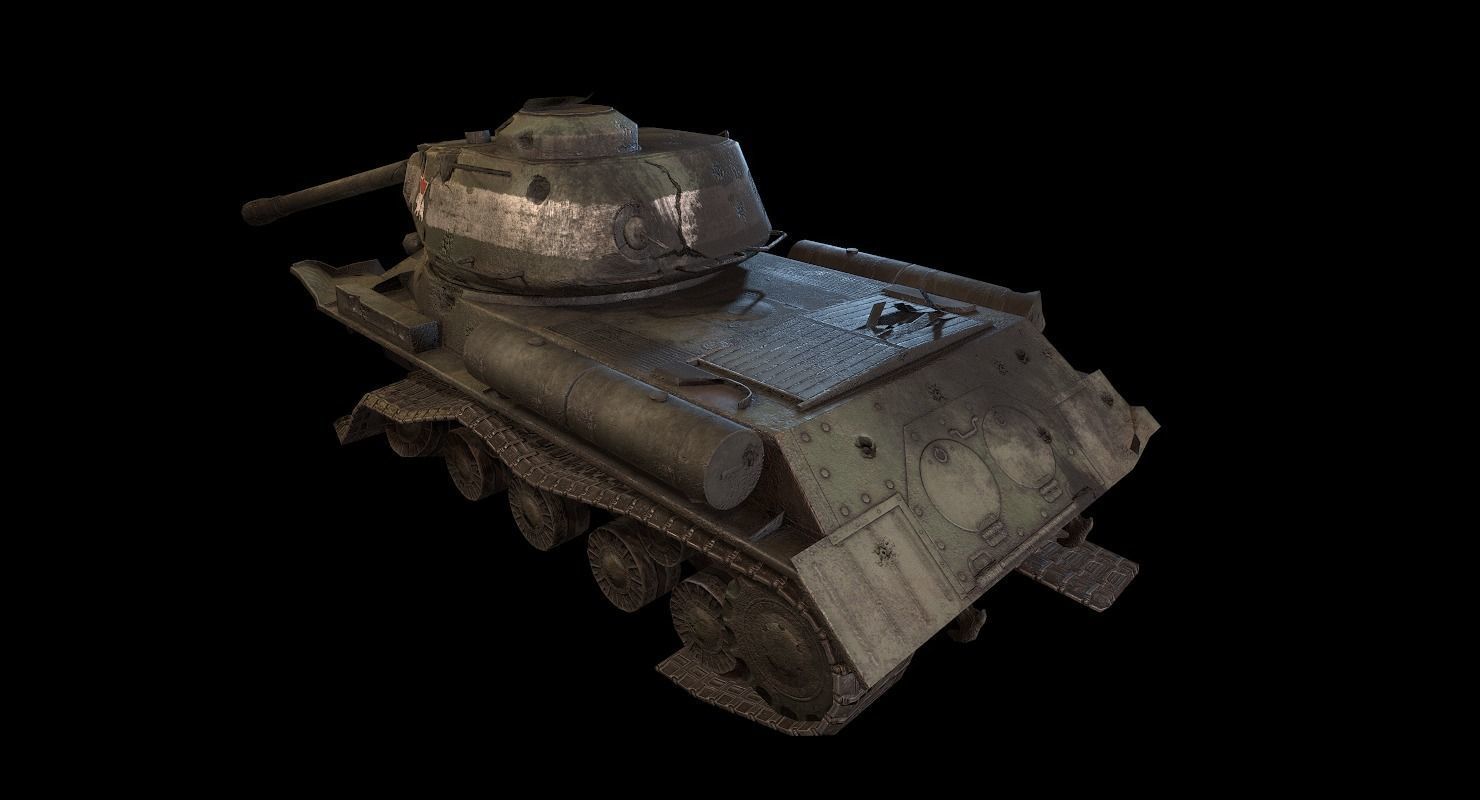 3D model IS2-2 Soviet PBR Unity Game Ready tank model VR / AR / low ...