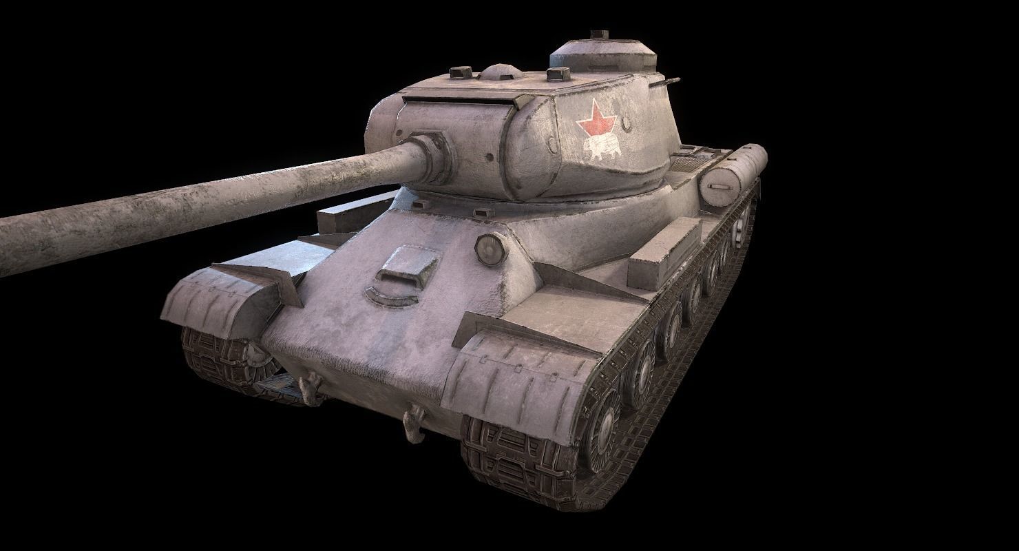 3D model IS2-2 Soviet PBR Unity Game Ready tank model VR / AR / low ...