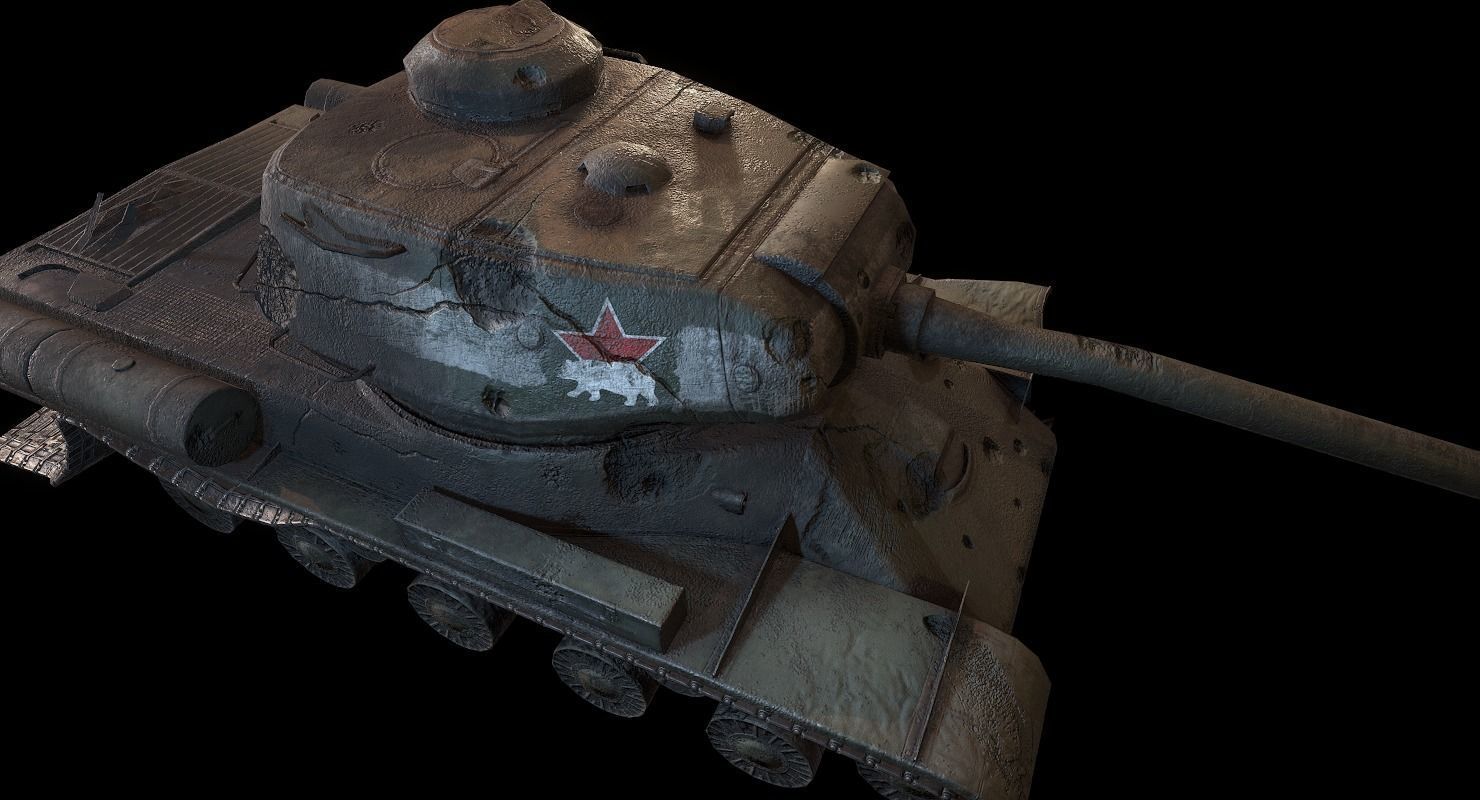 3D model IS2-2 Soviet PBR Unity Game Ready tank model VR / AR / low ...