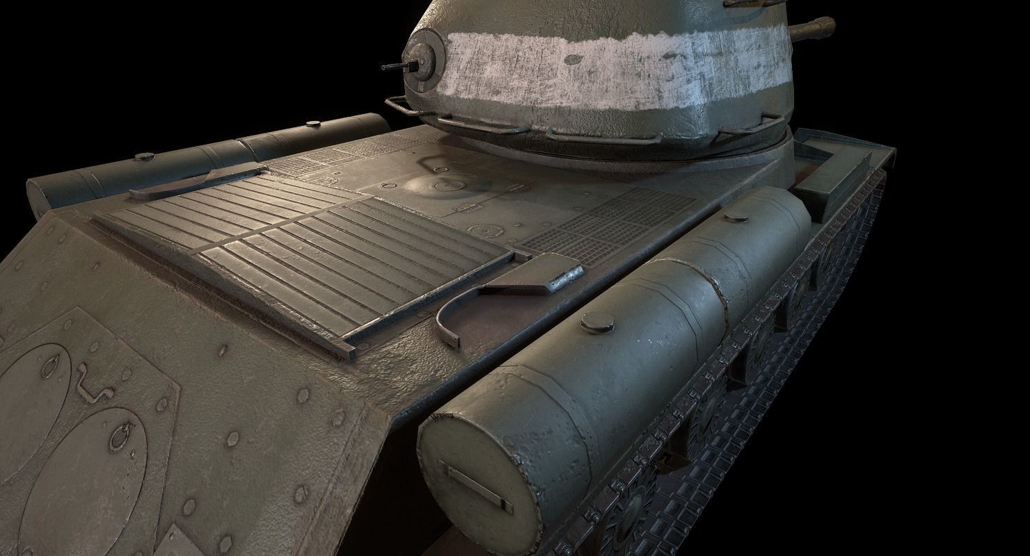 3D model IS2-2 Soviet PBR Unity Game Ready tank model VR / AR / low ...