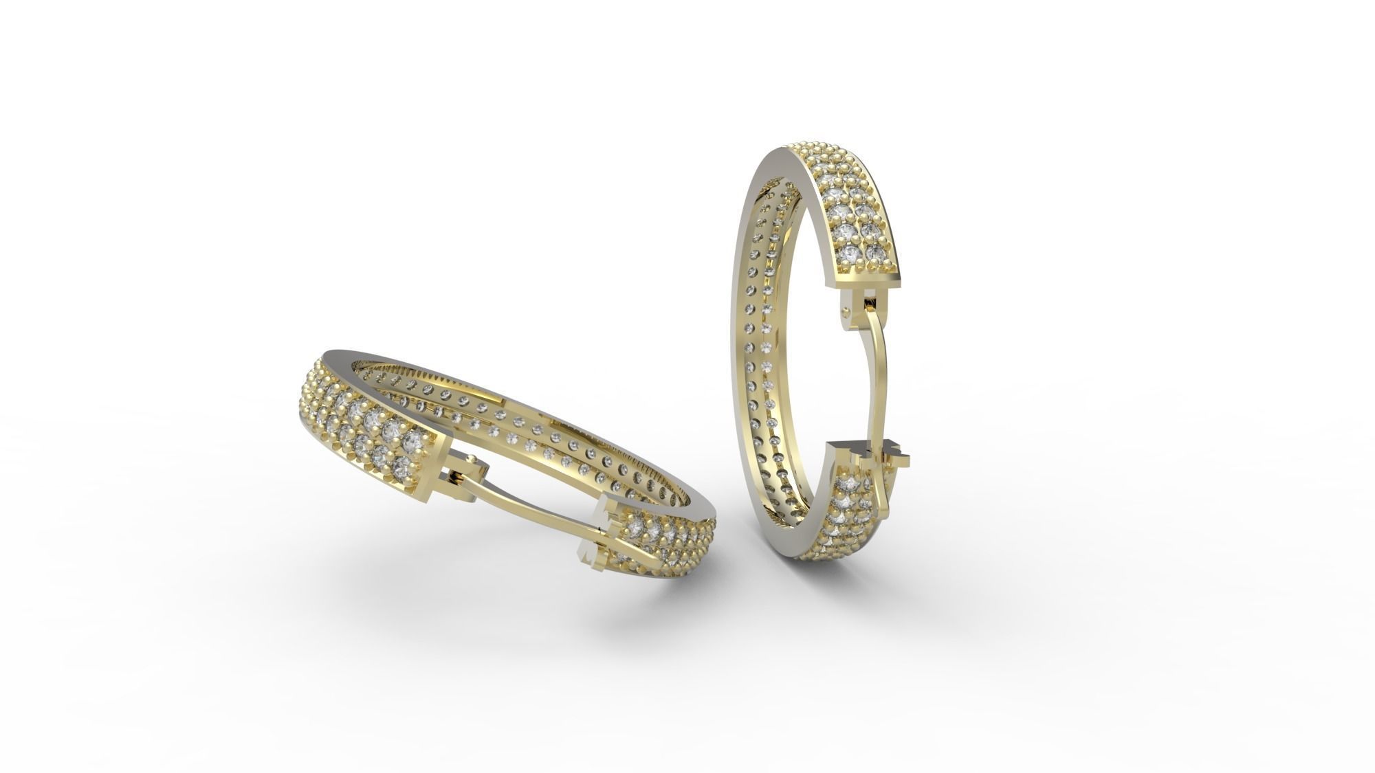 round jewelry earrings ring 3D model 3D printable | CGTrader