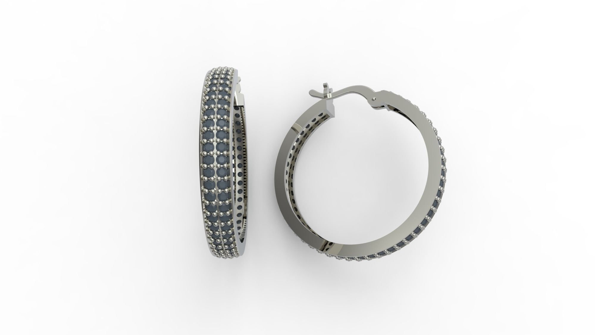 round jewelry earrings ring 3D model 3D printable | CGTrader