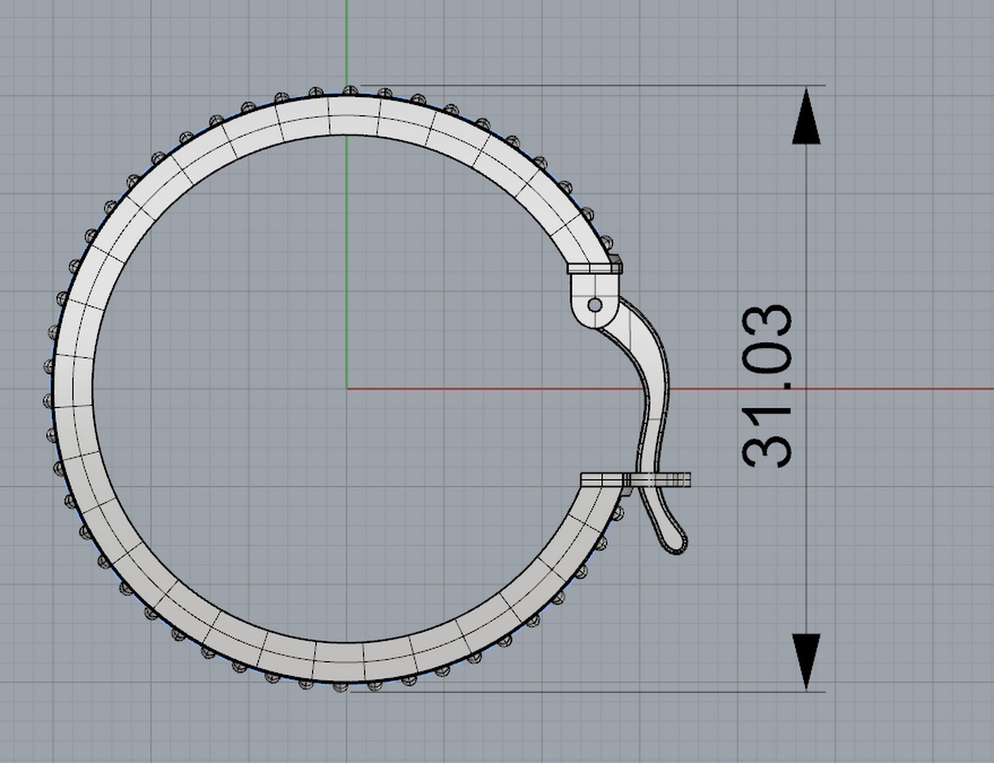 round jewelry earrings ring 3D model 3D printable | CGTrader