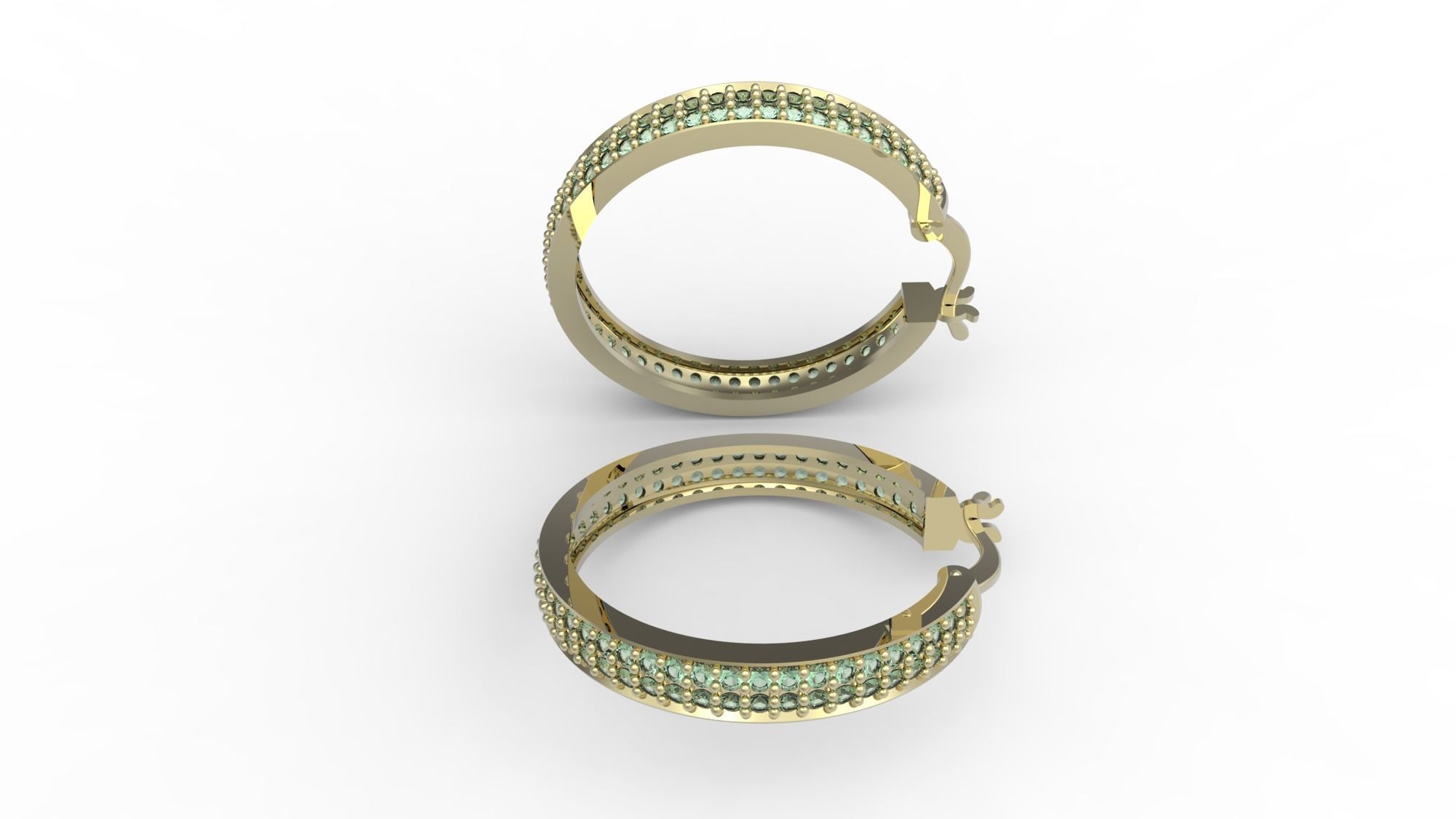 round jewelry earrings ring 3D model 3D printable | CGTrader