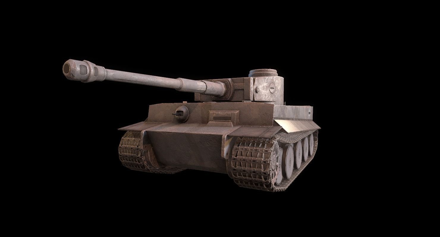 3D model Tiger Germany PBR Unity Game Ready tank model VR / AR / low ...