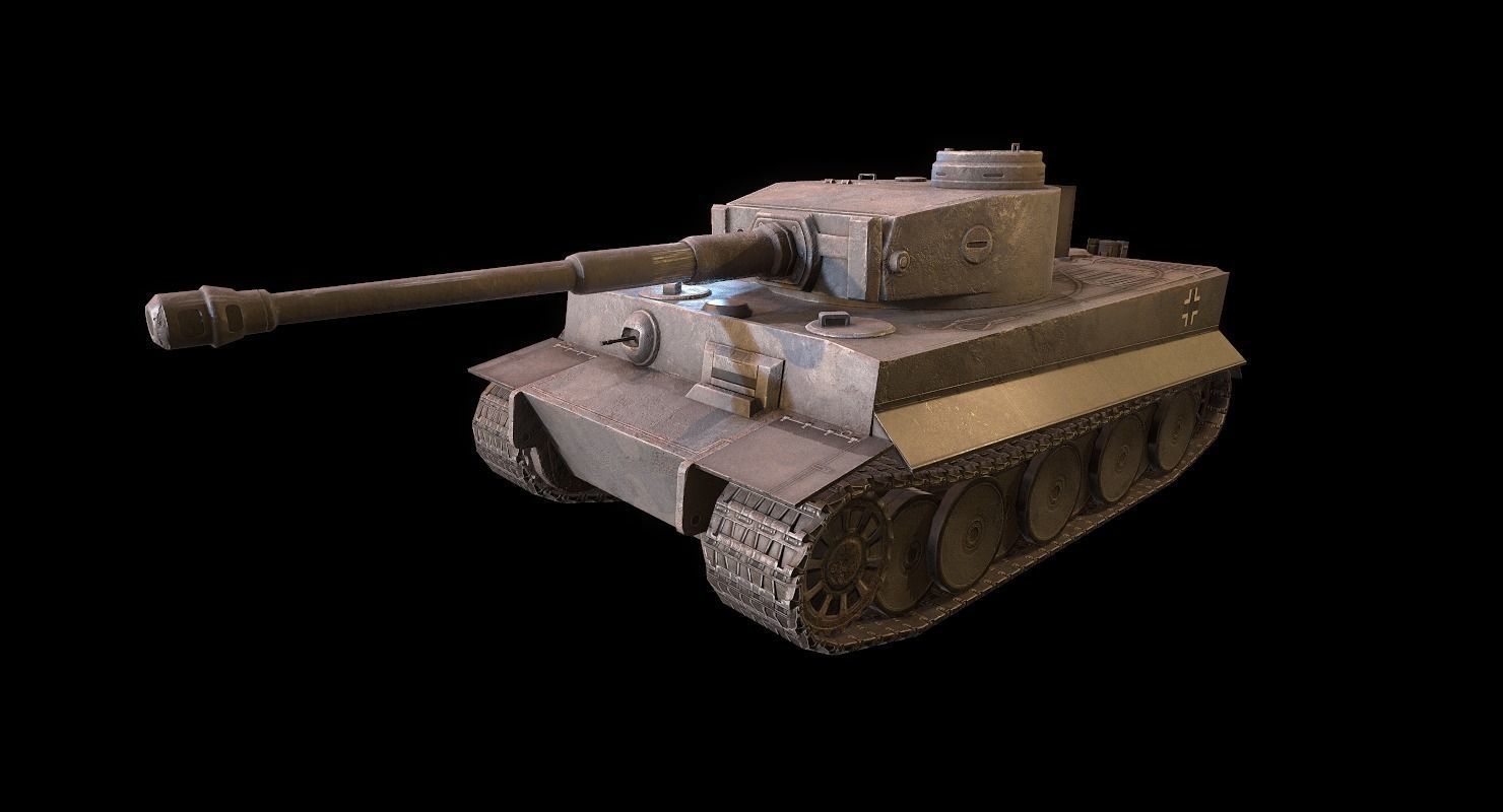 3D model Tiger Germany PBR Unity Game Ready tank model VR / AR / low ...